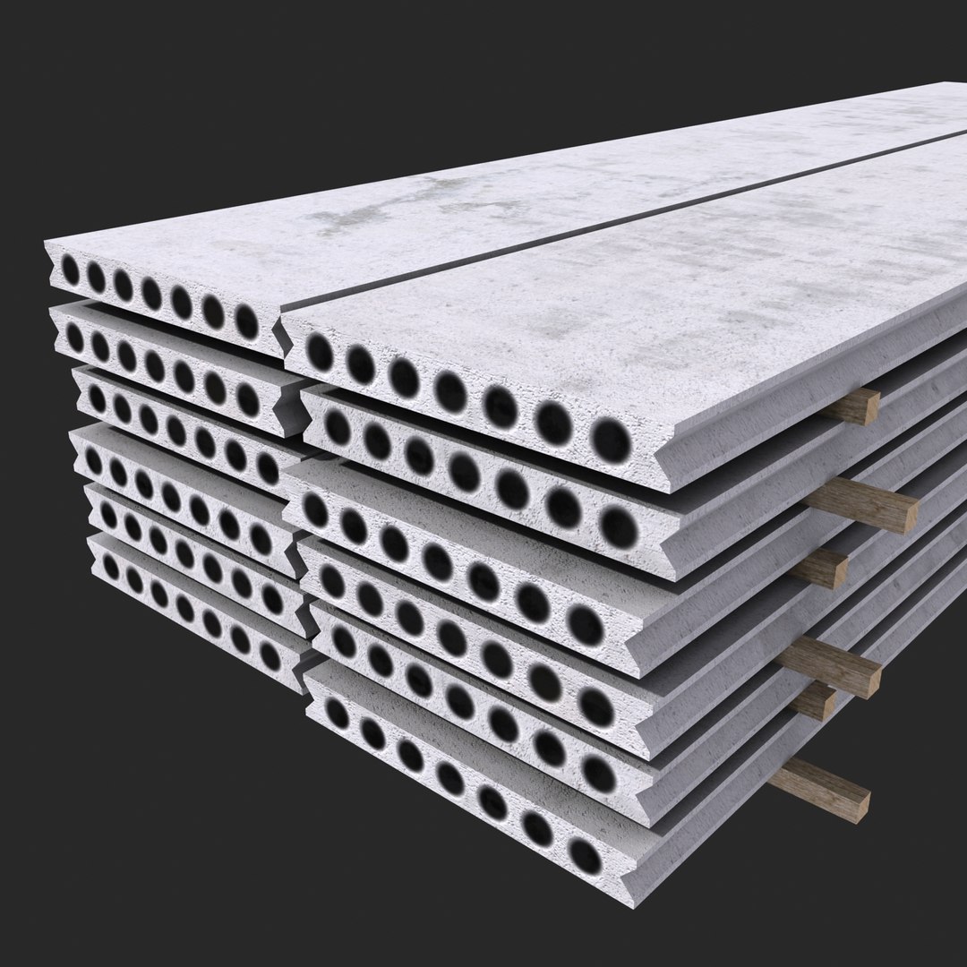 3d Model Of Concrete Plates
