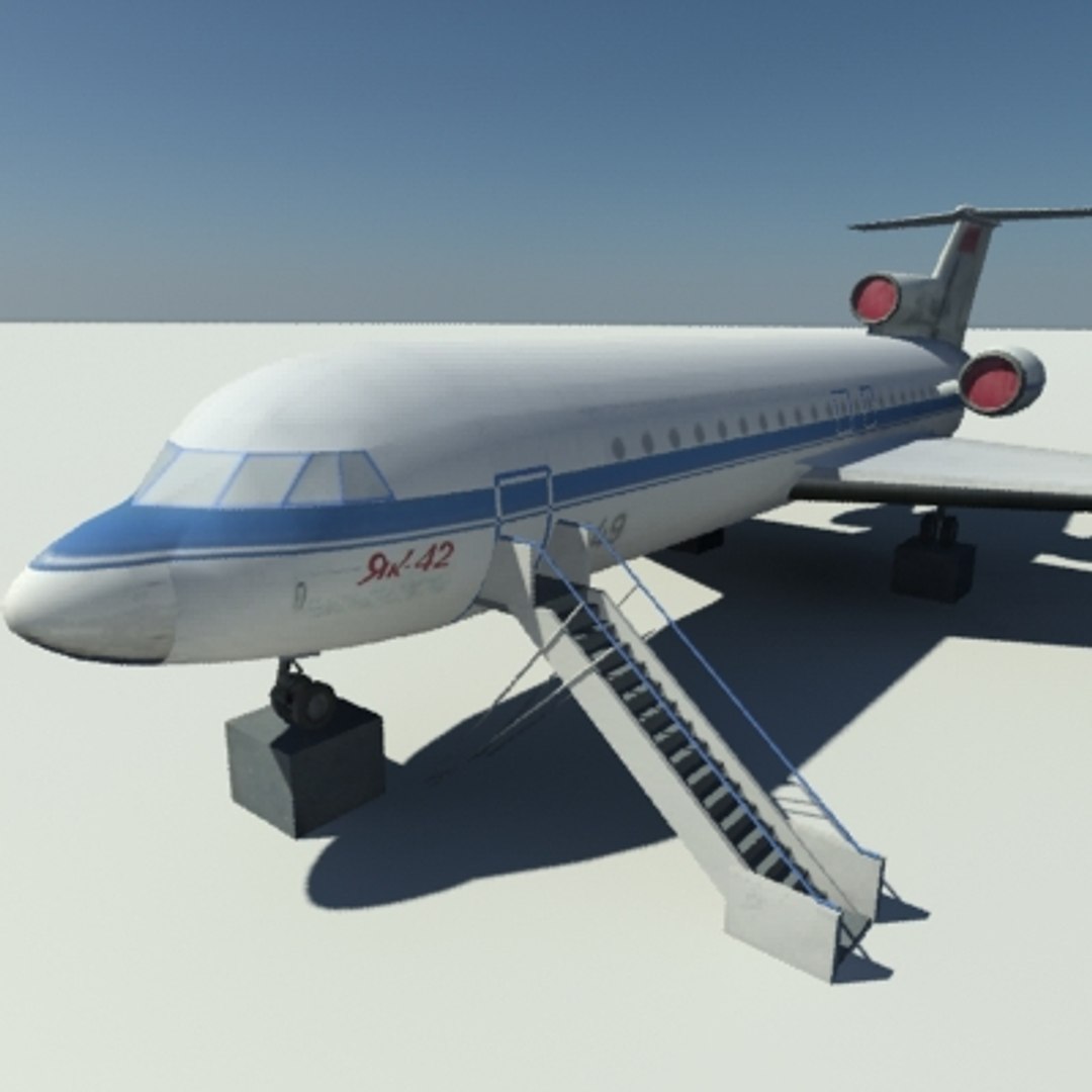 Russian Jak 42 3d Model