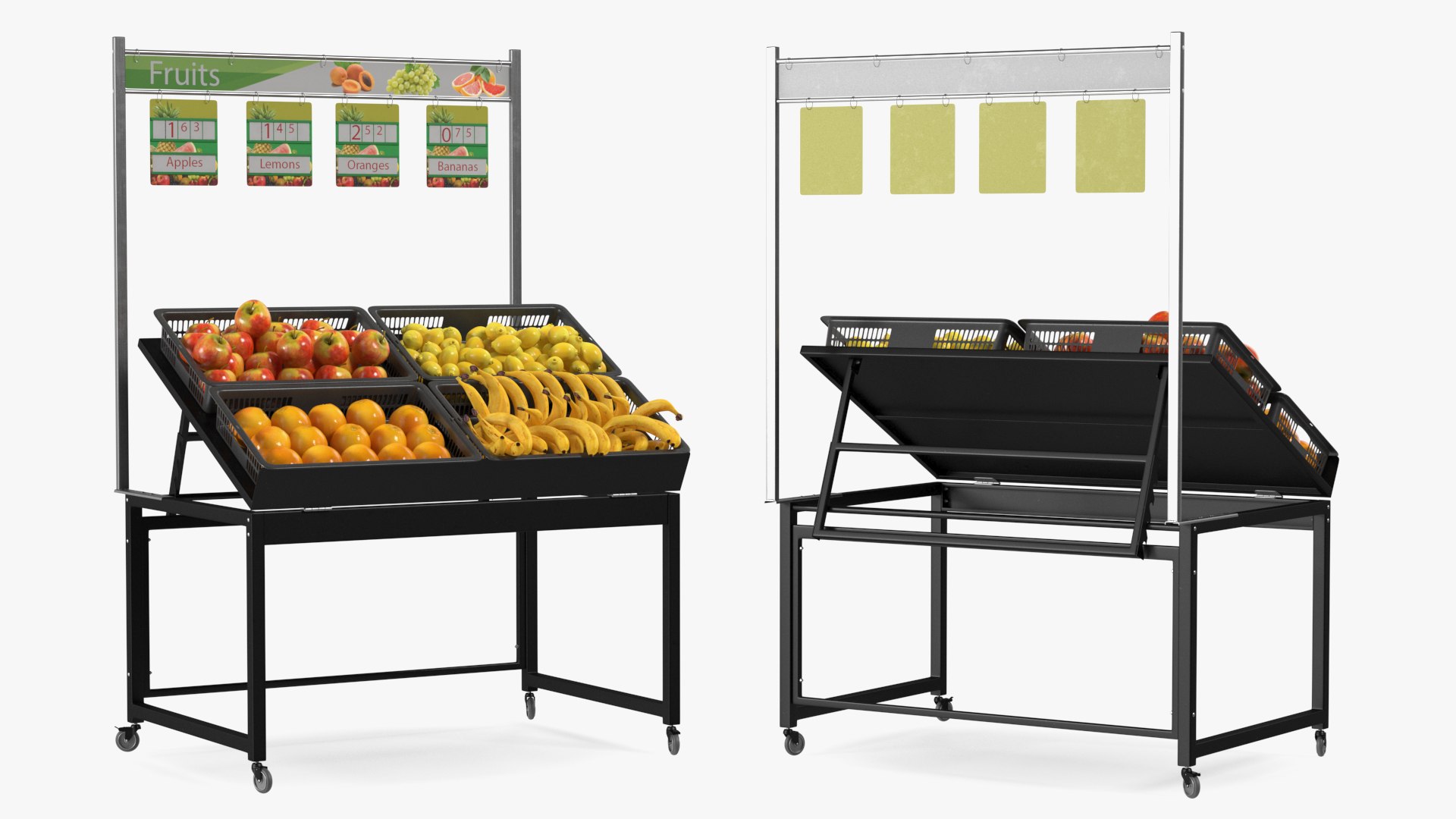 Supermarket Display With Fruit 3D Model - TurboSquid 2207609