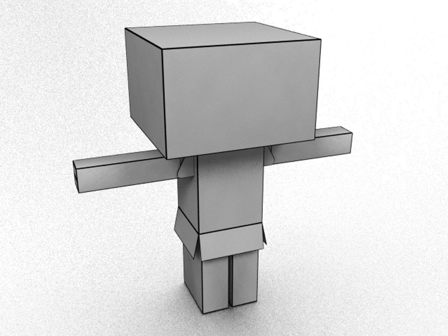 Danbo - Character Cardboard Boxes 3d Model