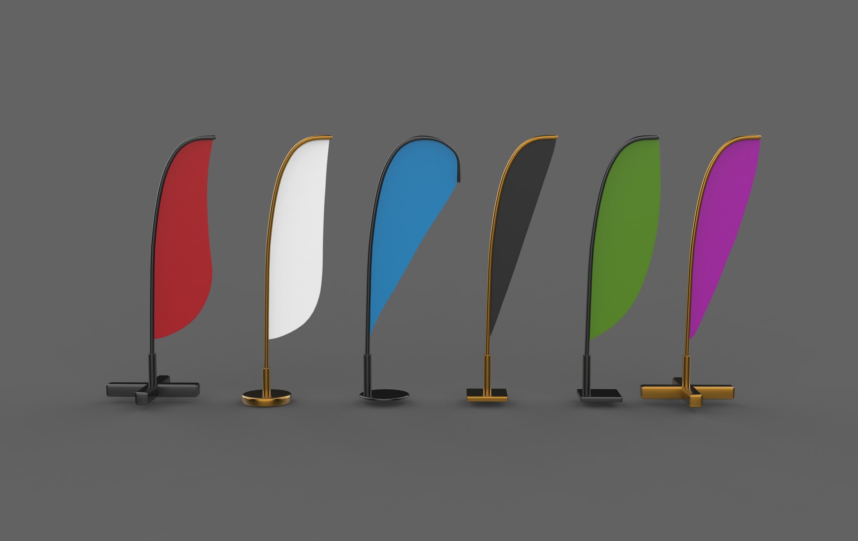 3D Banner Commercial Flag 3D Model Model - TurboSquid 2456392