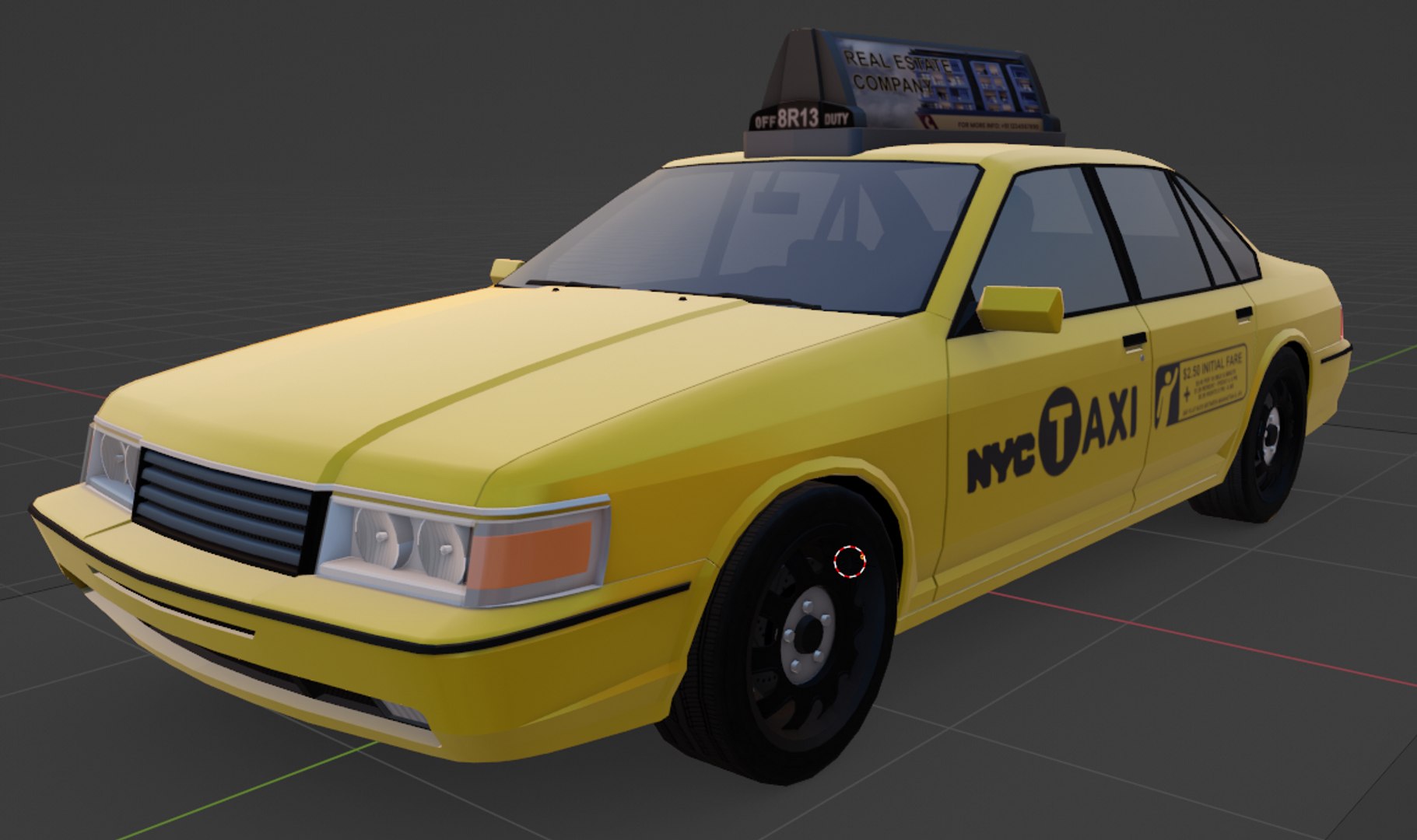 3D Generic Lowpoly Taxi Thompson 3D - TurboSquid 2177620