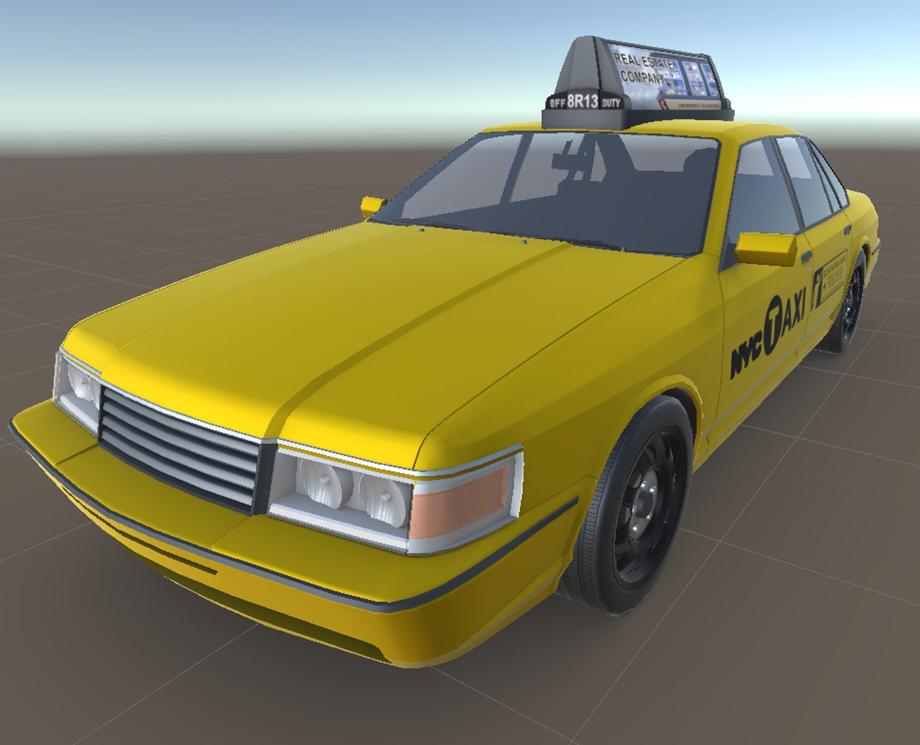 3D Generic Lowpoly Taxi Thompson 3D - TurboSquid 2177620
