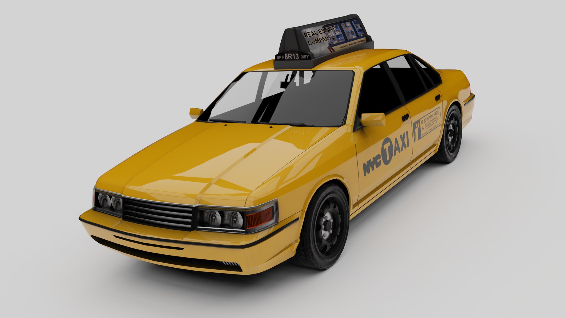 3D Generic Lowpoly Taxi Thompson 3D - TurboSquid 2177620