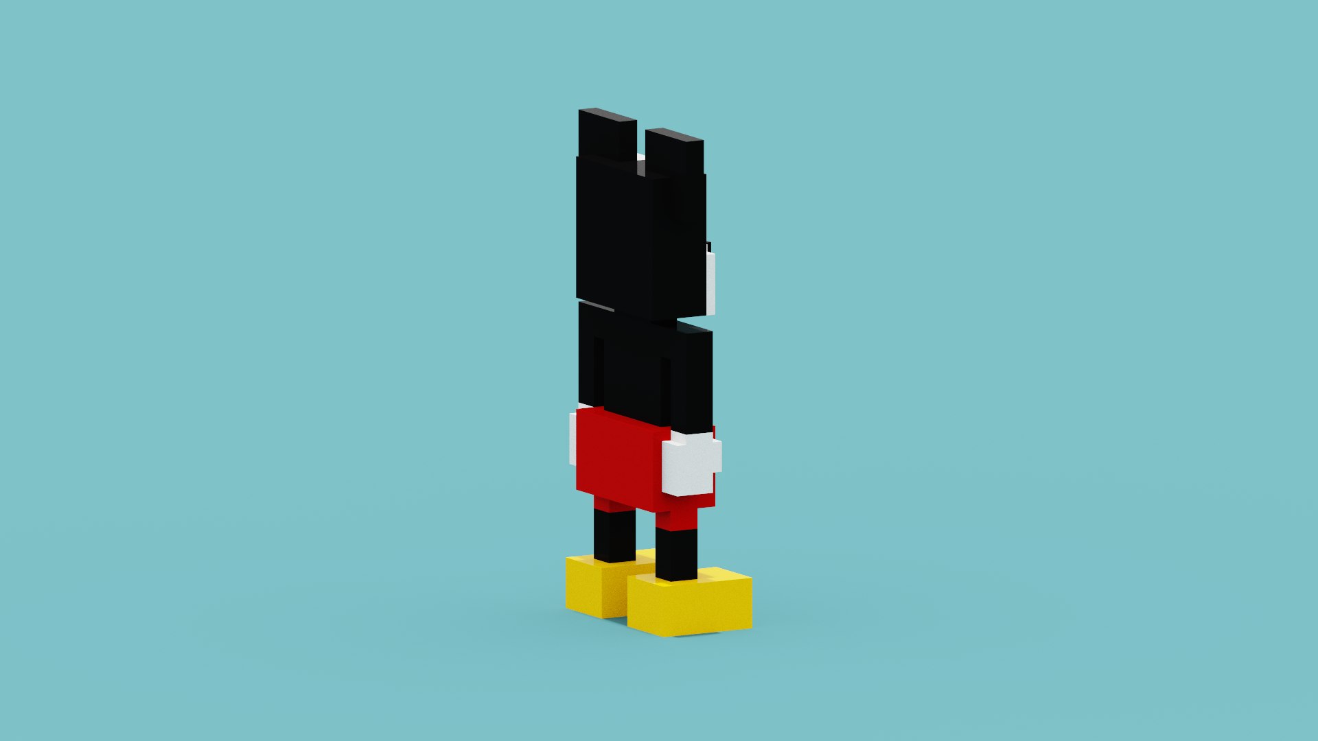 3D Voxel Mickey Mouse - TurboSquid 1911298