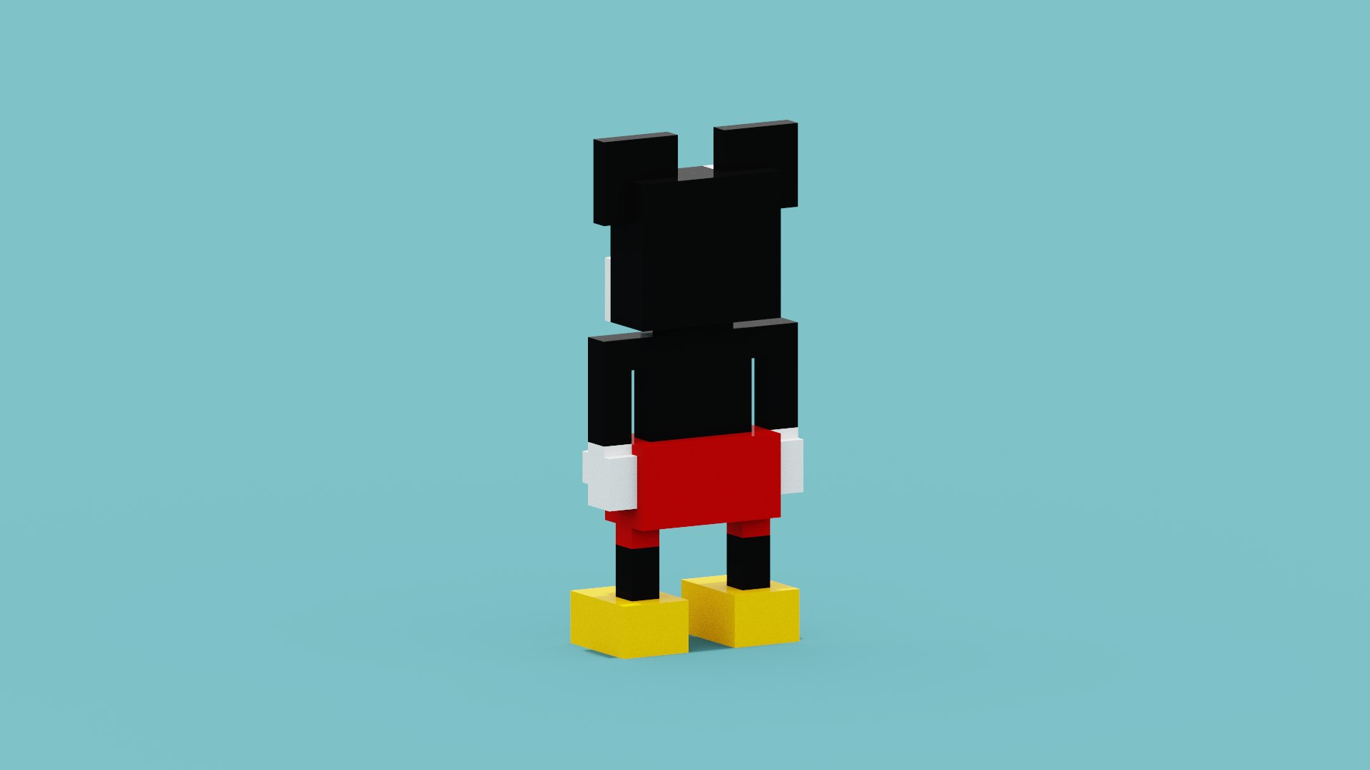 3D Voxel Mickey Mouse - TurboSquid 1911298