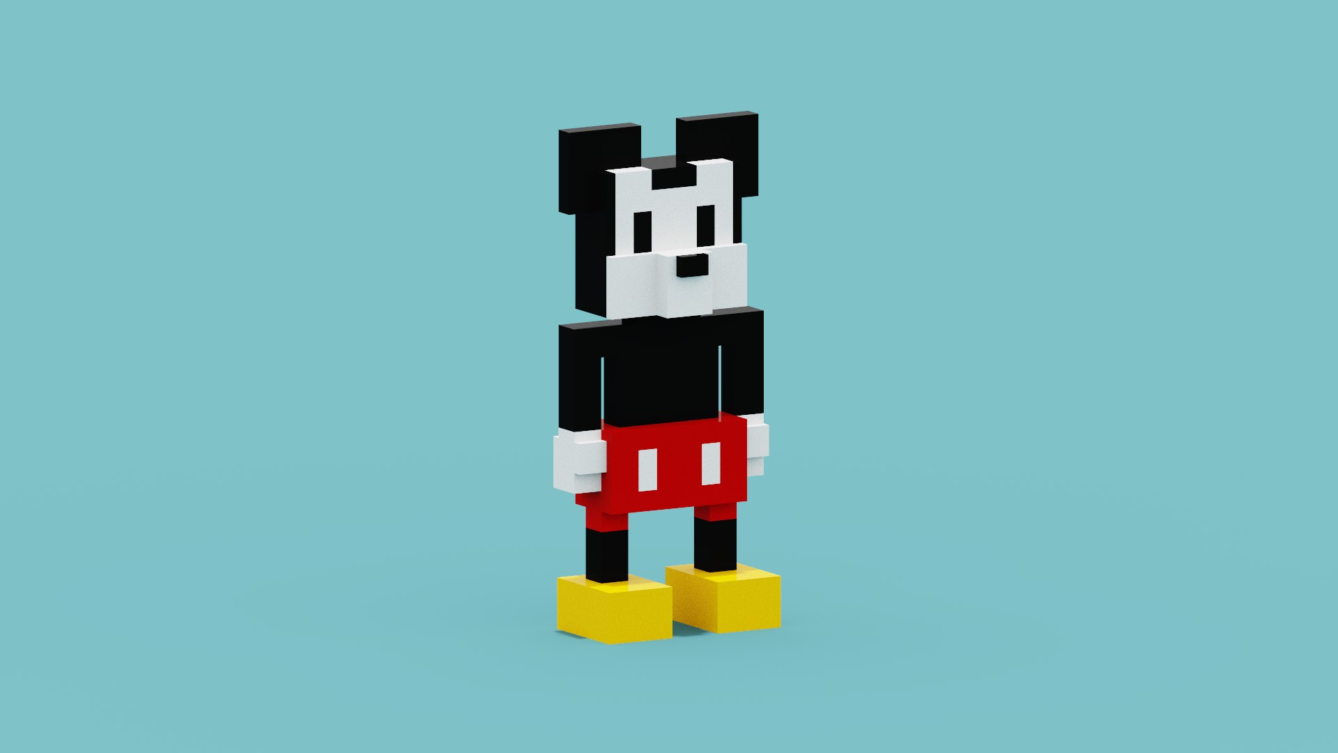 3D Voxel Mickey Mouse - TurboSquid 1911298