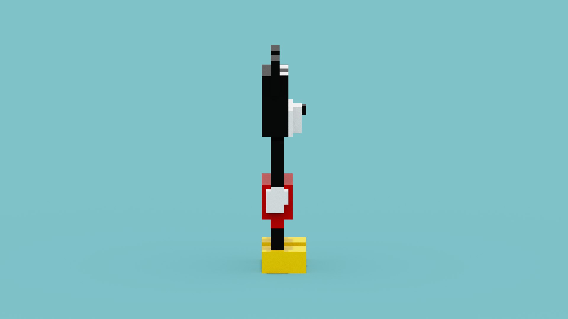 3D Voxel Mickey Mouse - TurboSquid 1911298