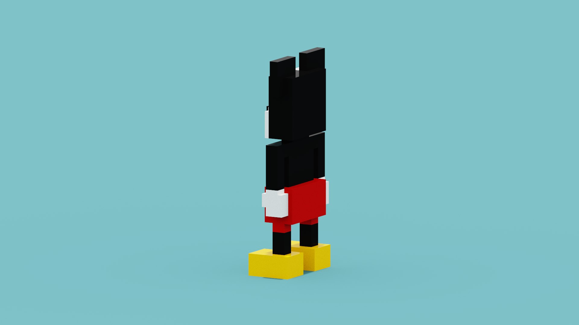 3D Voxel Mickey Mouse - TurboSquid 1911298