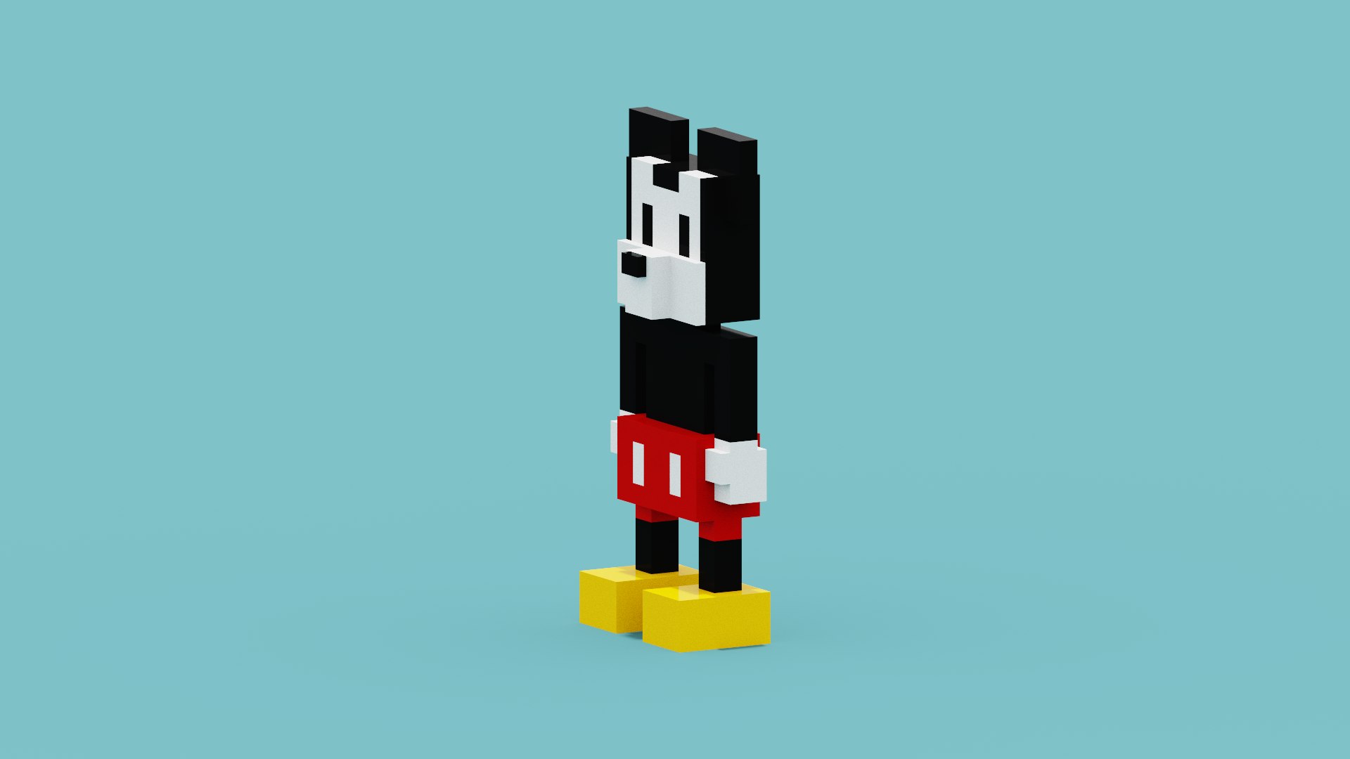 3D Voxel Mickey Mouse - TurboSquid 1911298