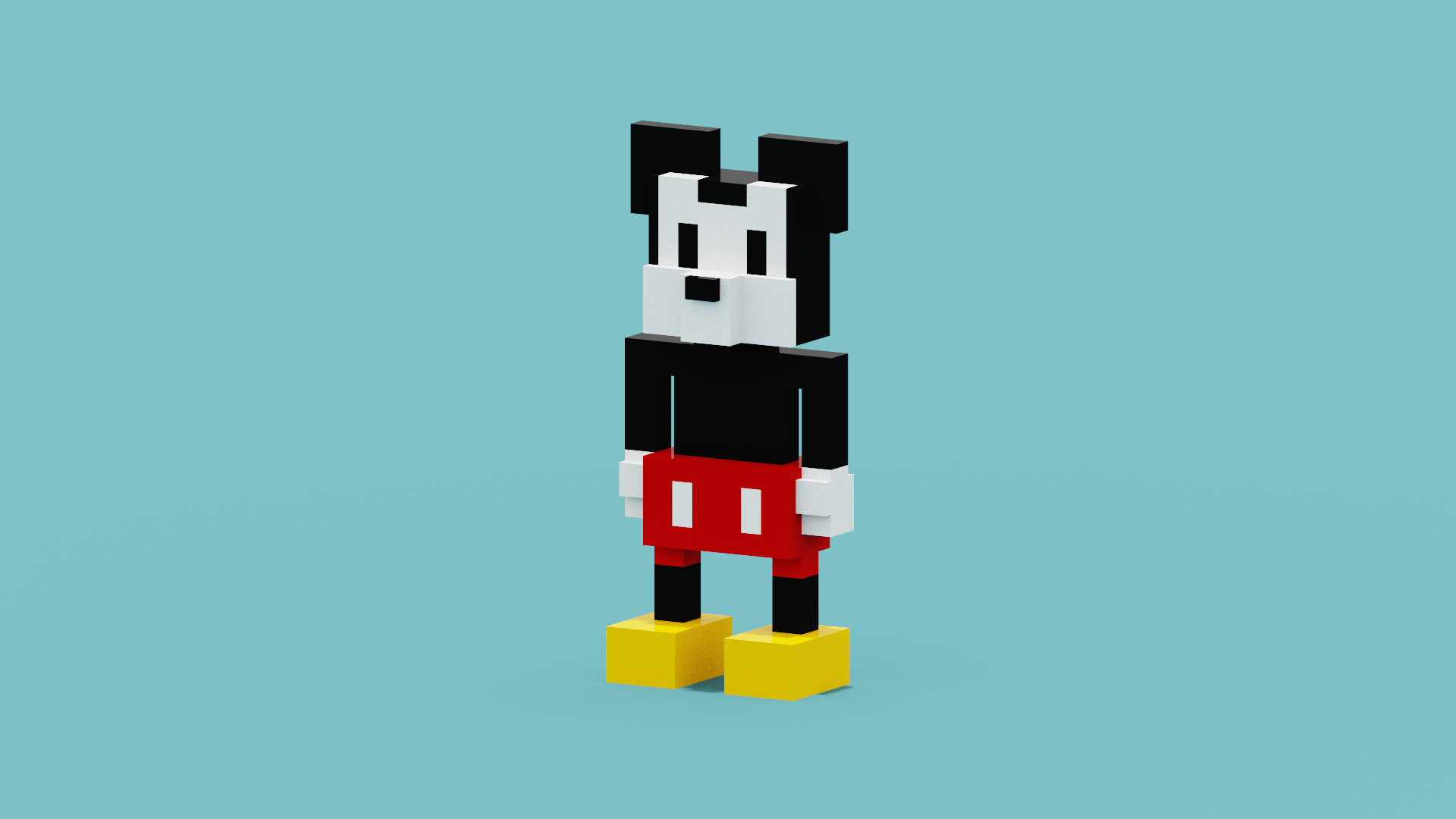 3D Voxel Mickey Mouse - TurboSquid 1911298