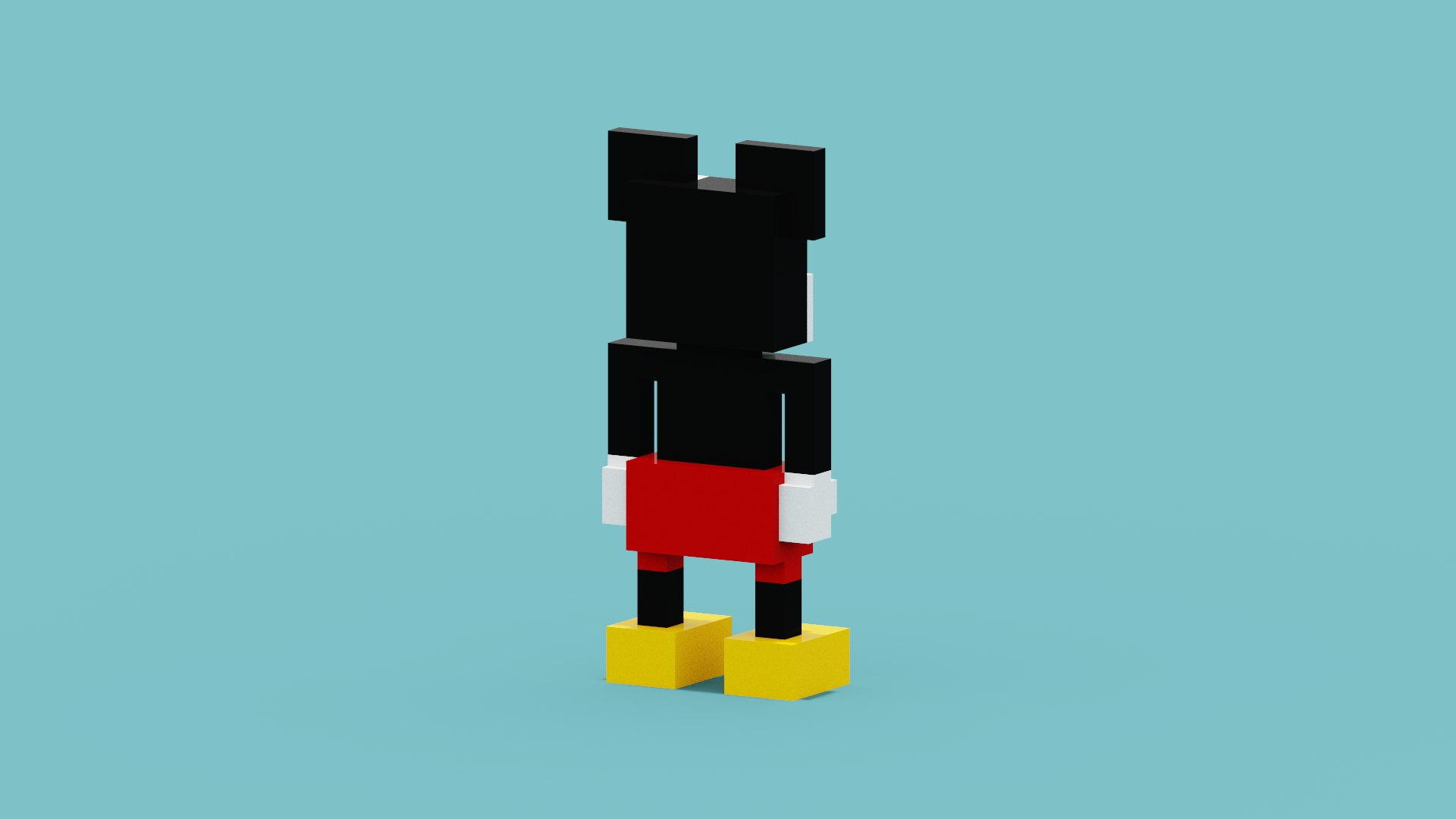 3D Voxel Mickey Mouse - TurboSquid 1911298