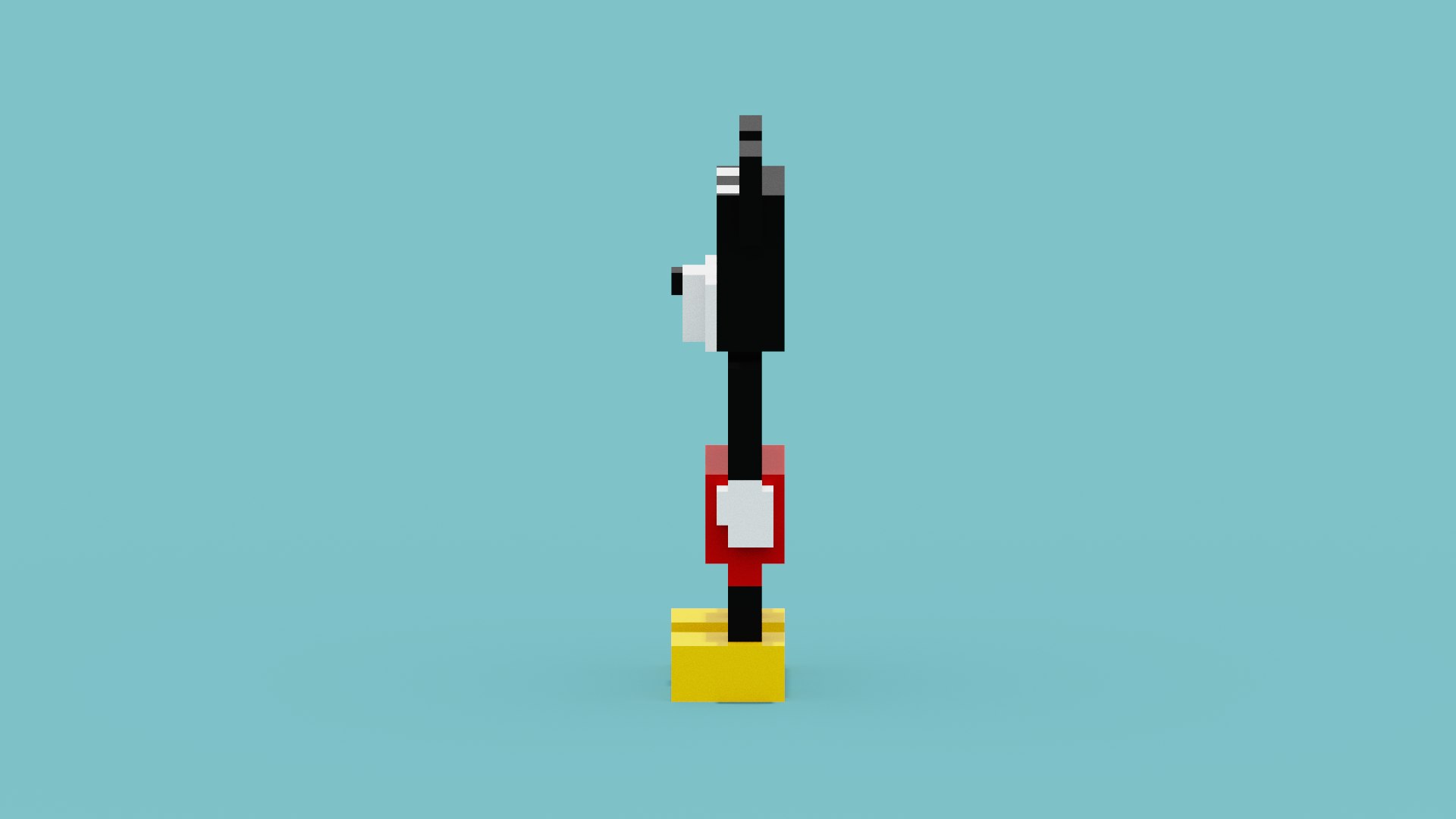 3D Voxel Mickey Mouse - TurboSquid 1911298