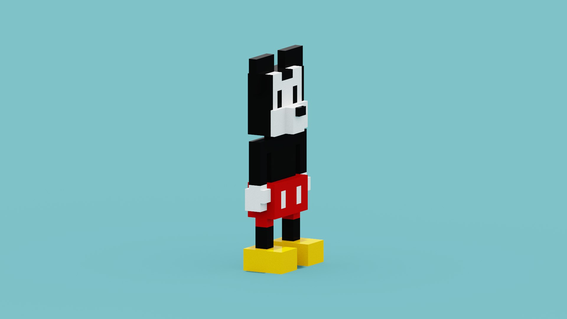 3D Voxel Mickey Mouse - TurboSquid 1911298