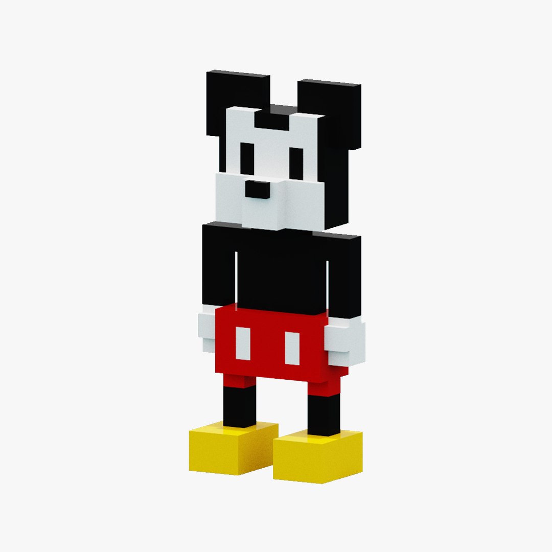 3D Voxel Mickey Mouse - TurboSquid 1911298
