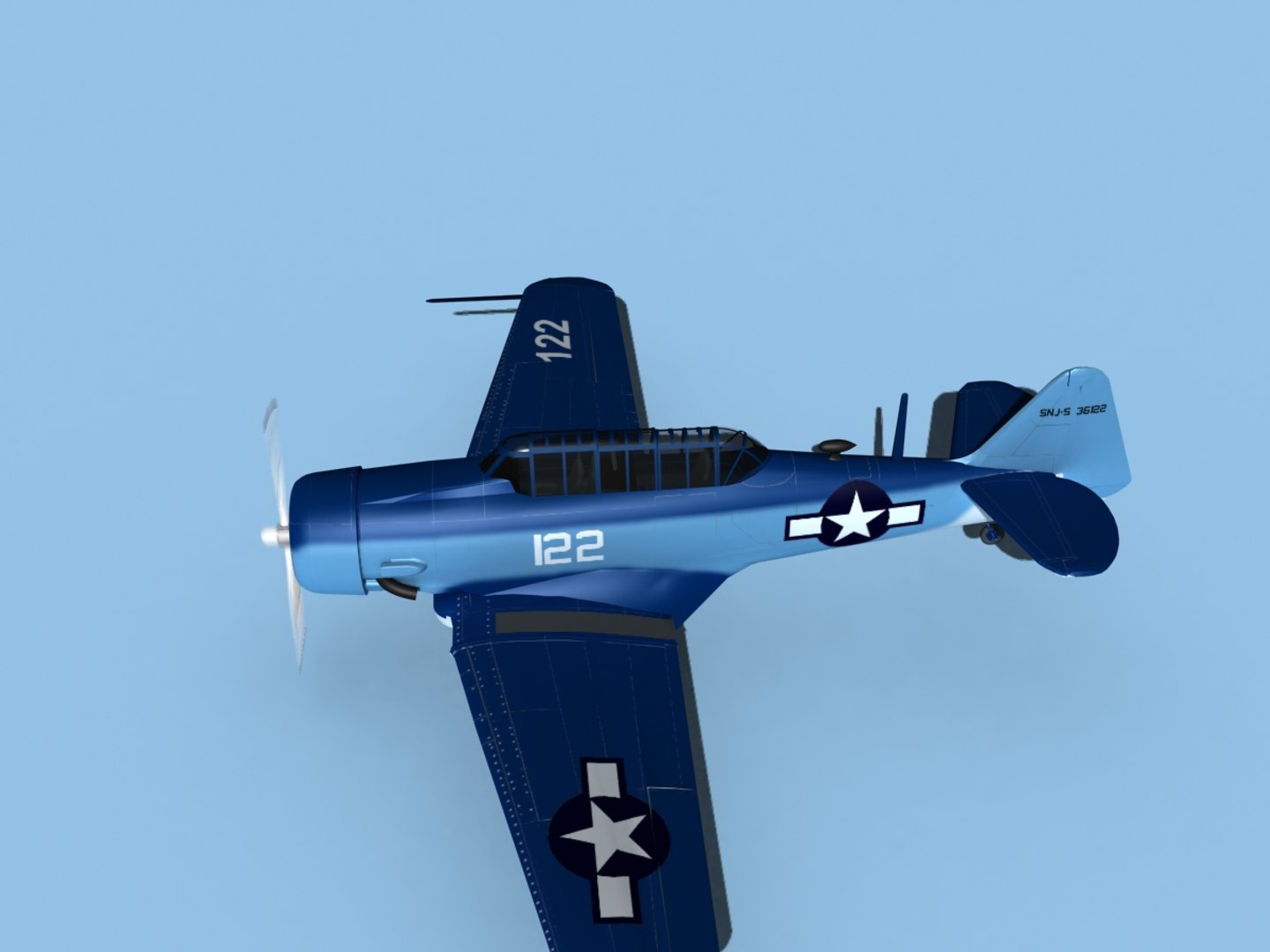 3D snj harvard north american model - TurboSquid 1489629