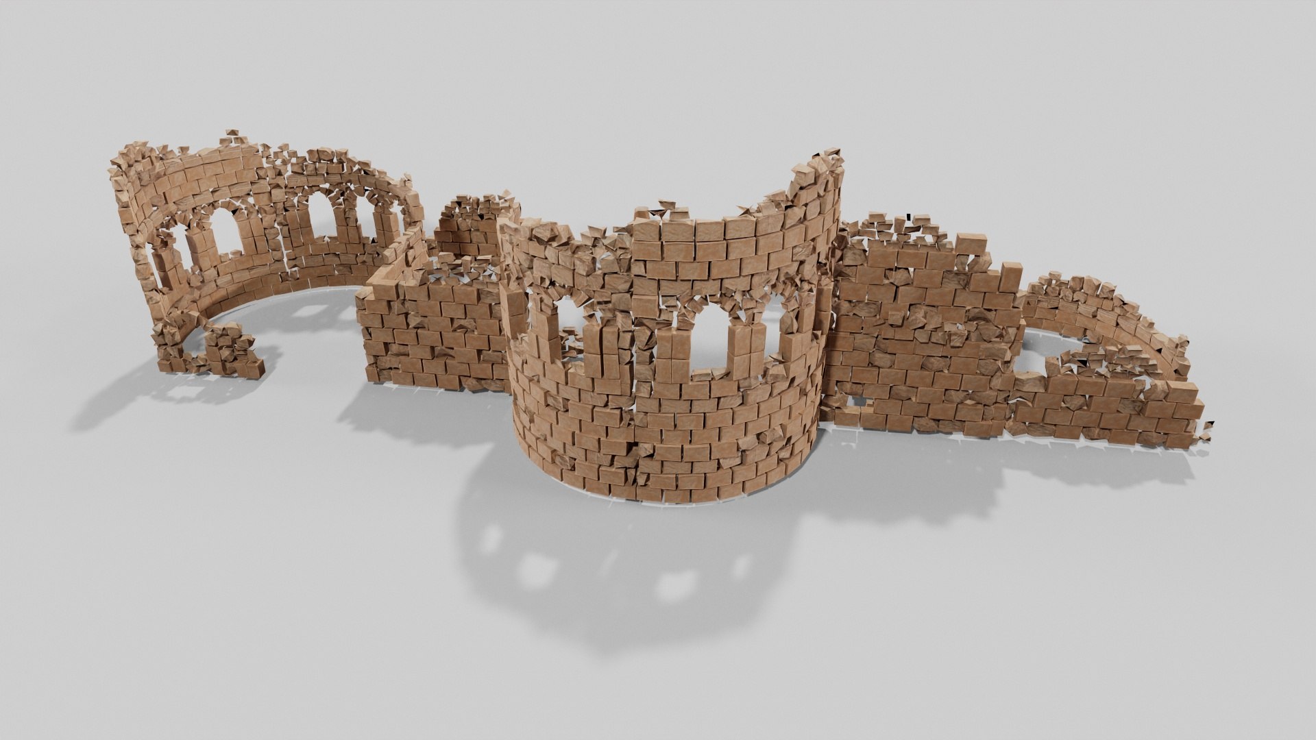 3D Brick Ruins - TurboSquid 2178473
