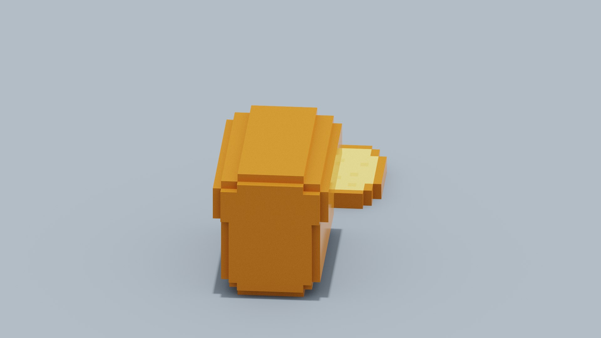 3D Model Voxel Toast Bread - TurboSquid 2043880