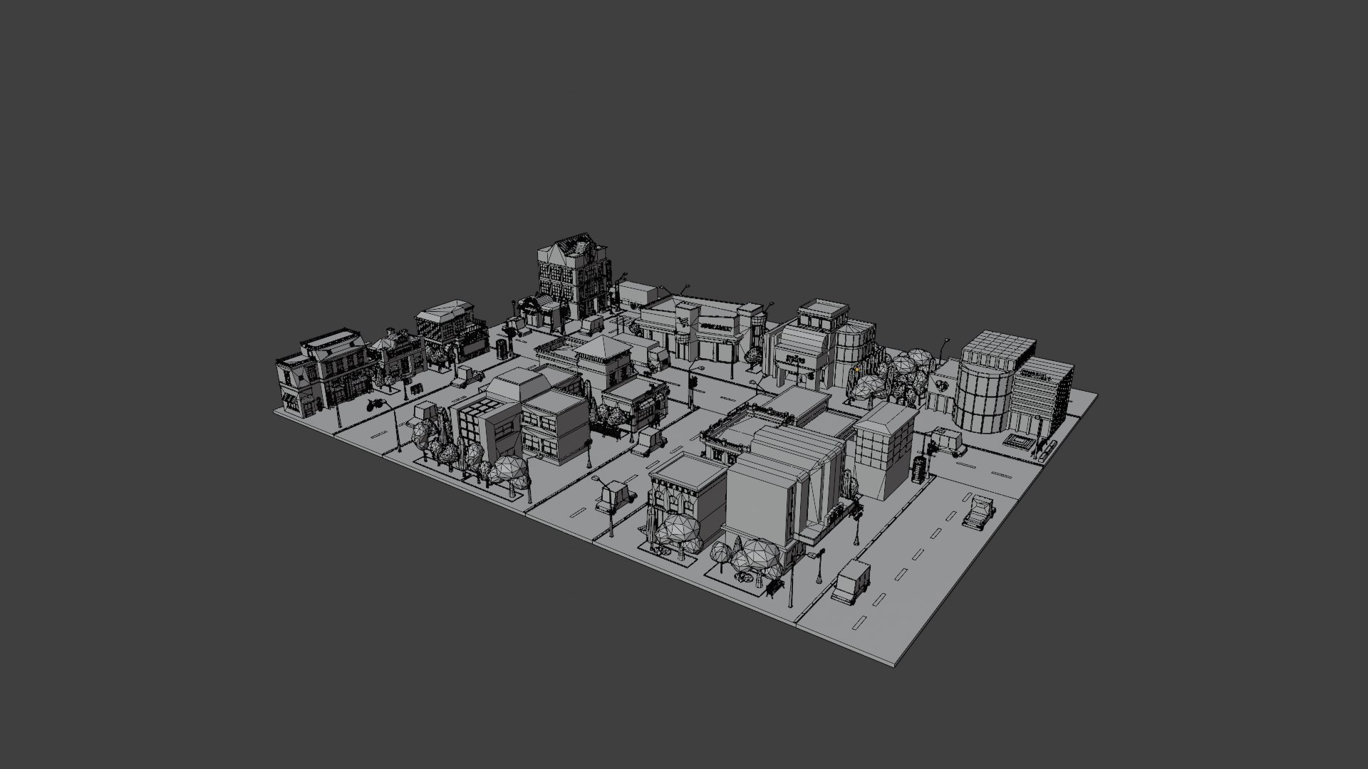 3D Cartoon City Model - TurboSquid 2163906