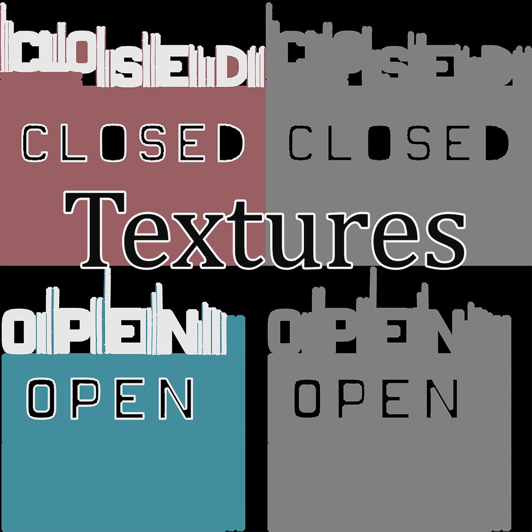 Signboard Open and Closed 3D model - TurboSquid 1954373