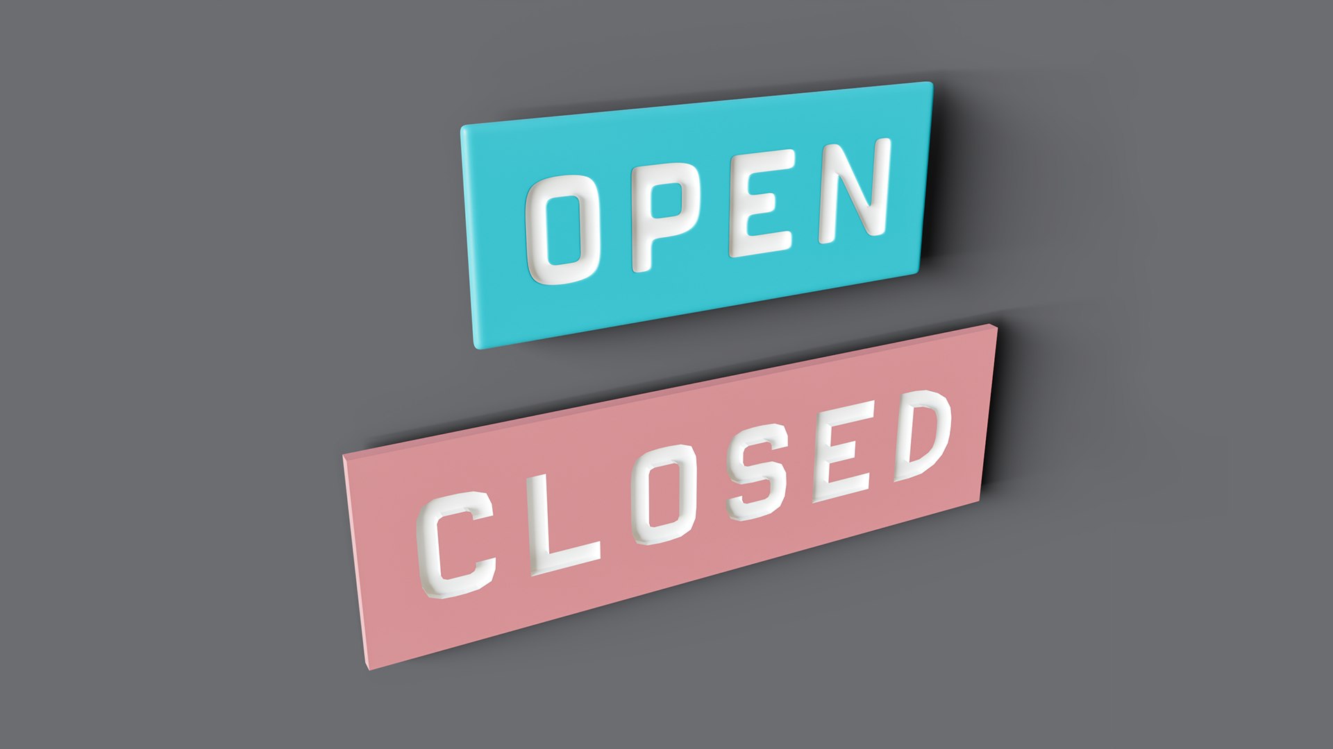 Signboard Open And Closed 3D Model - TurboSquid 1954373