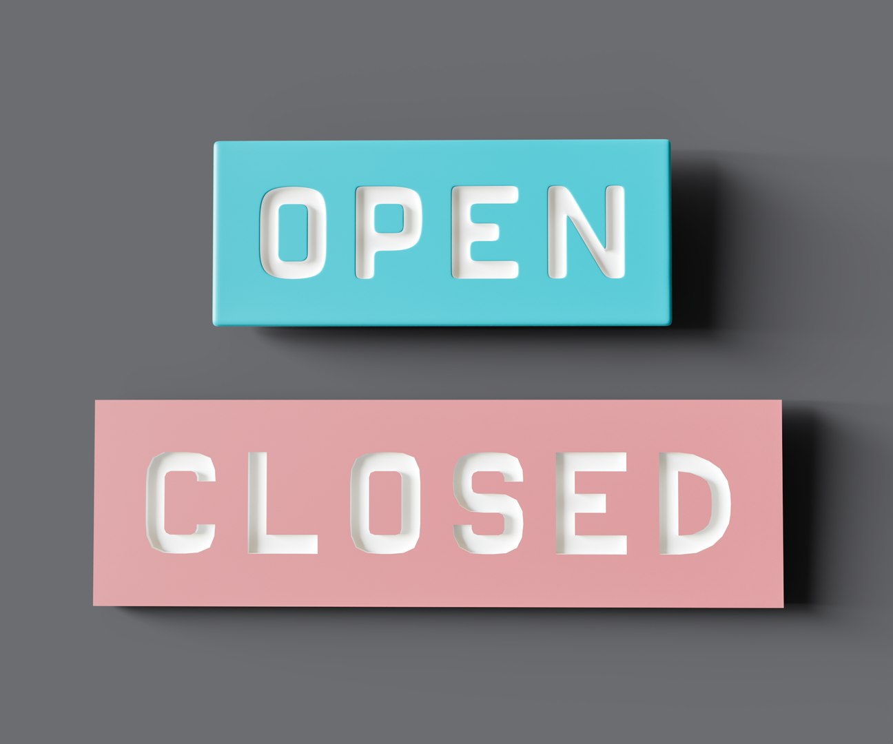 Signboard Open And Closed 3D Model - TurboSquid 1954373