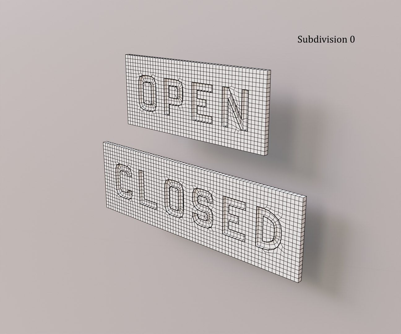 Signboard Open And Closed 3D Model - TurboSquid 1954373