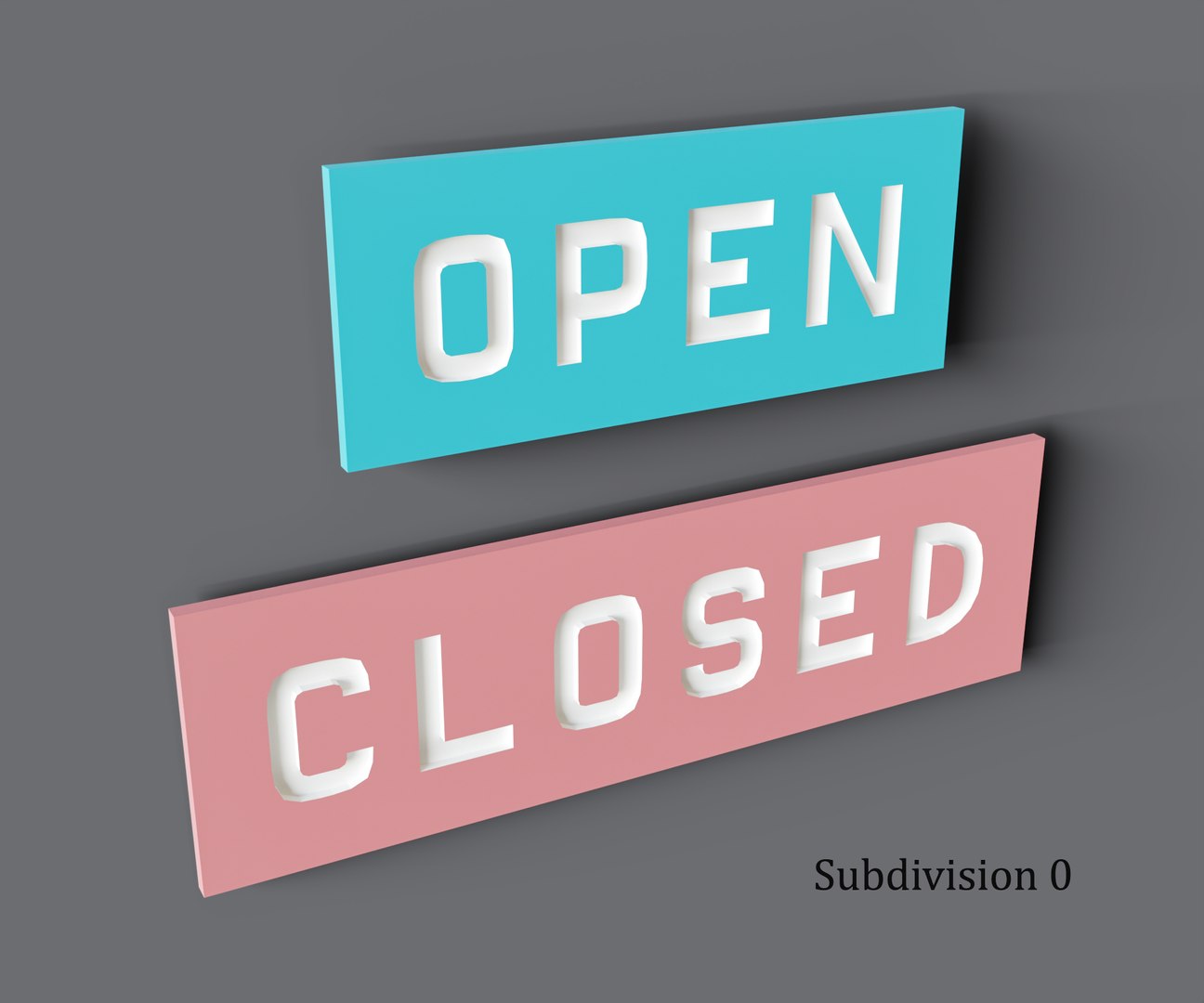 Signboard Open And Closed 3D Model - TurboSquid 1954373