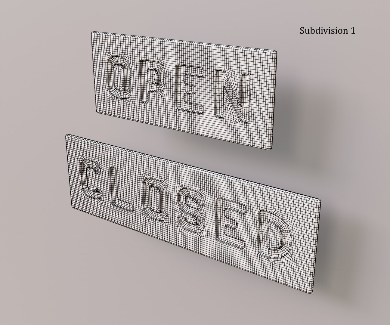 Signboard Open and Closed 3D model - TurboSquid 1954373