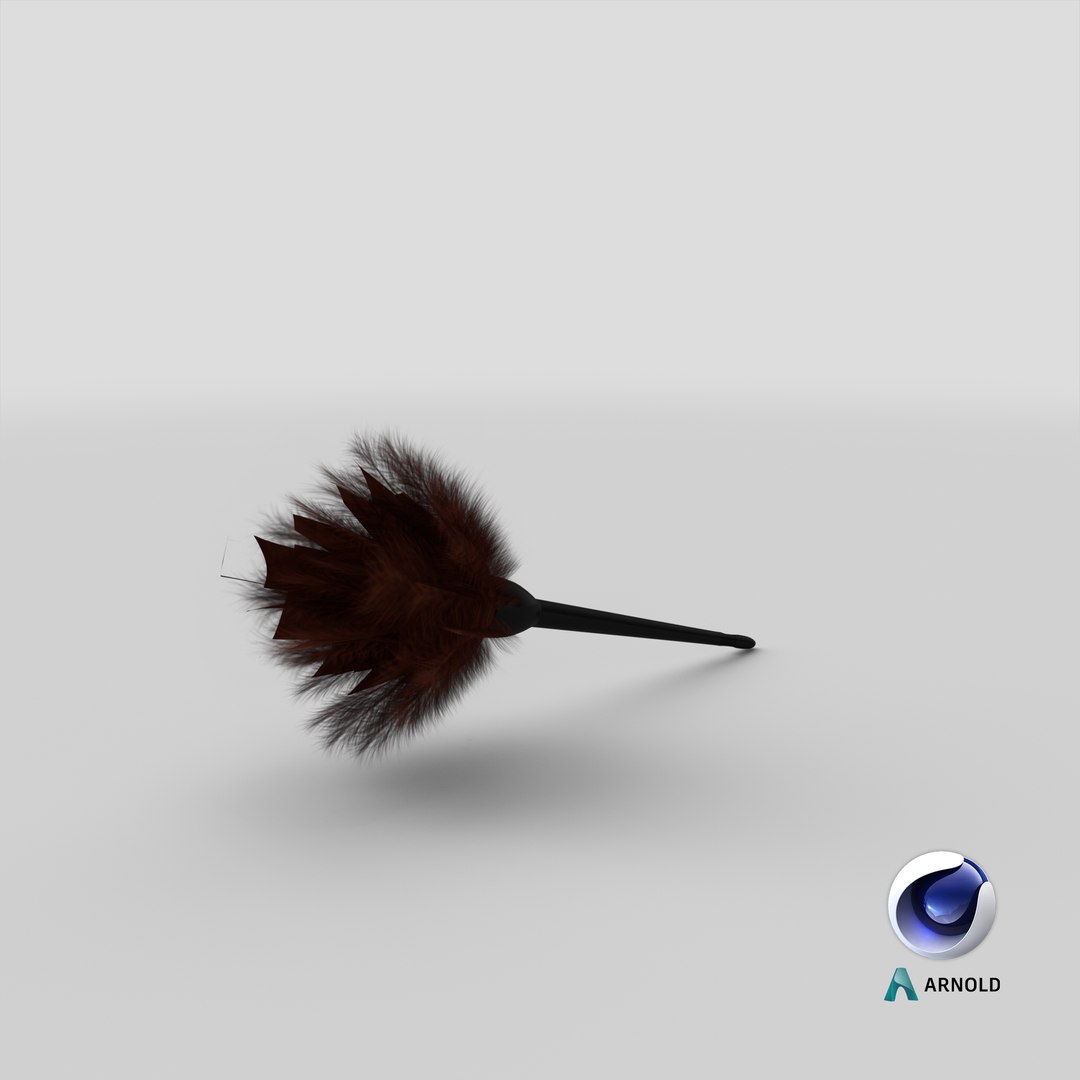 Feather duster black handle 3D model - TurboSquid 1651259