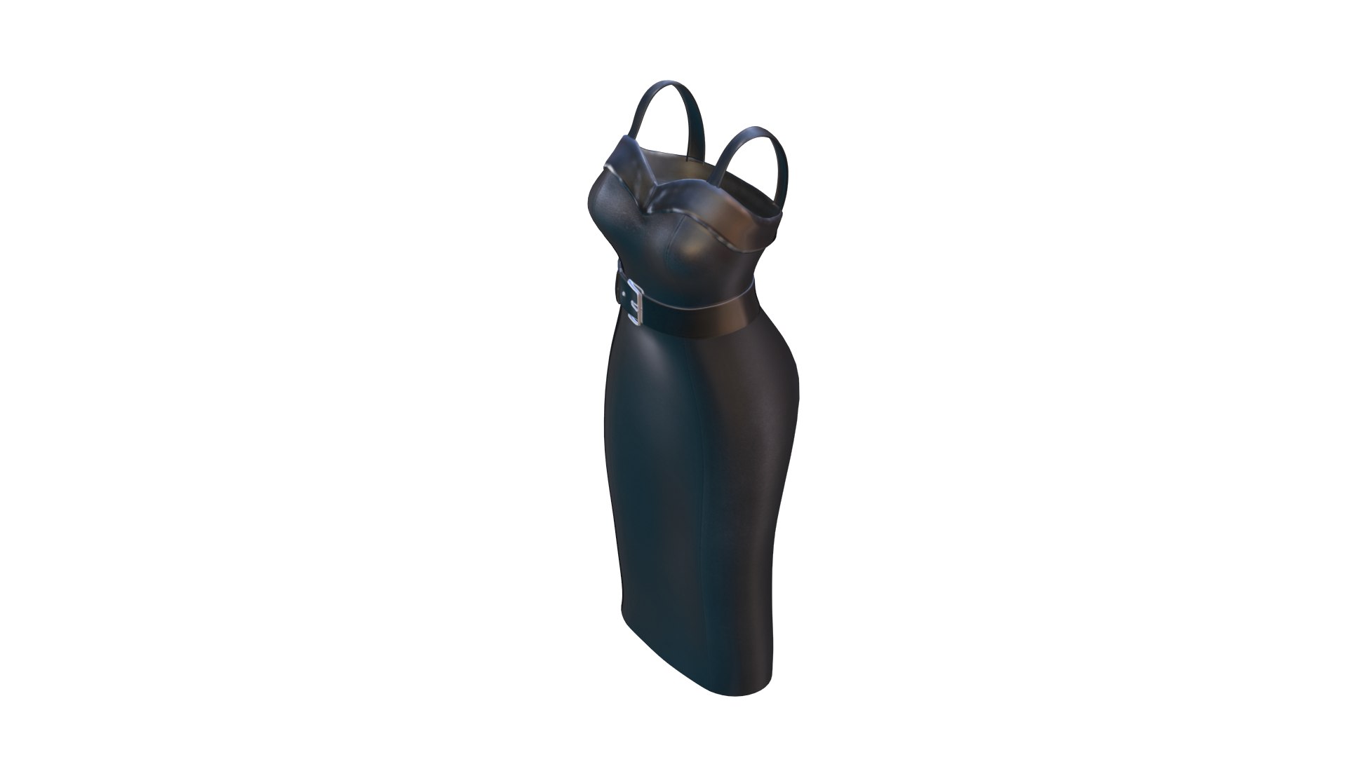 Female Black Leather Dress 3D Model Low Poly 3D Model - TurboSquid 2284479