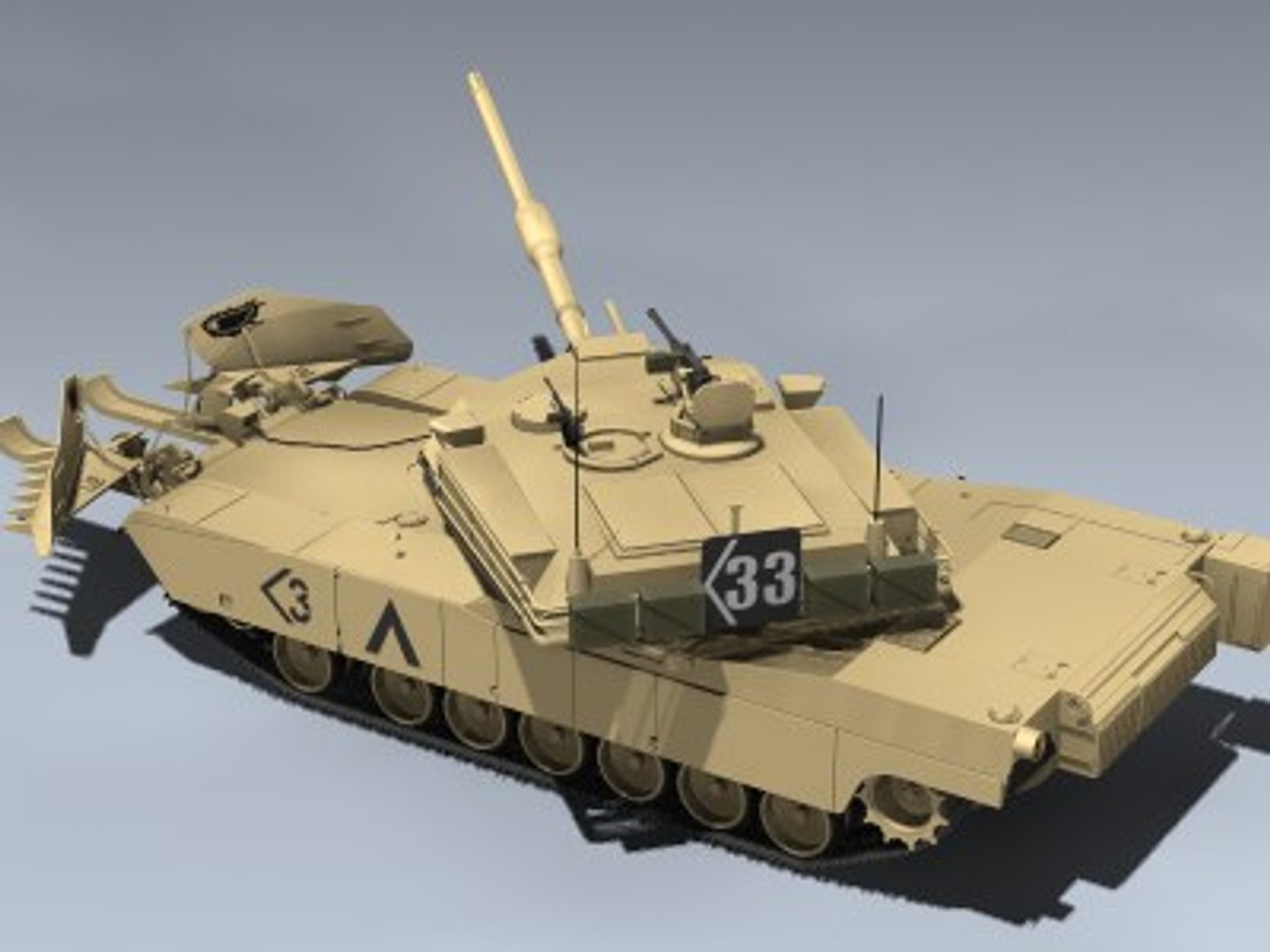 Max M1a1 Abrams Plow Tank