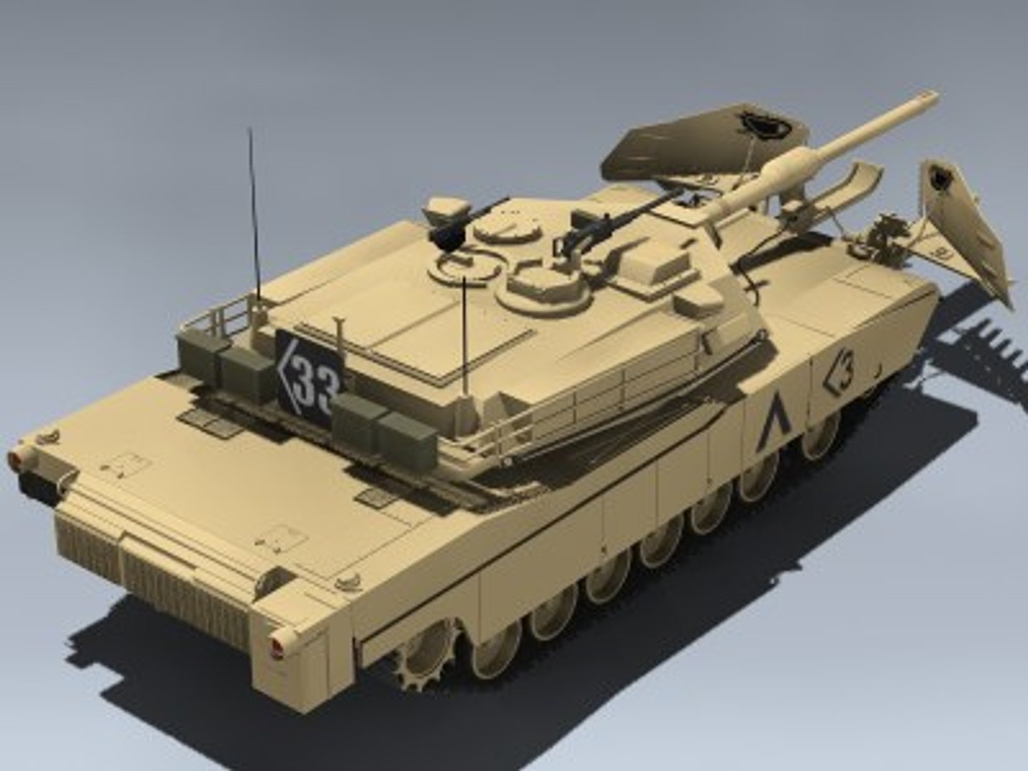 Max M1a1 Abrams Plow Tank