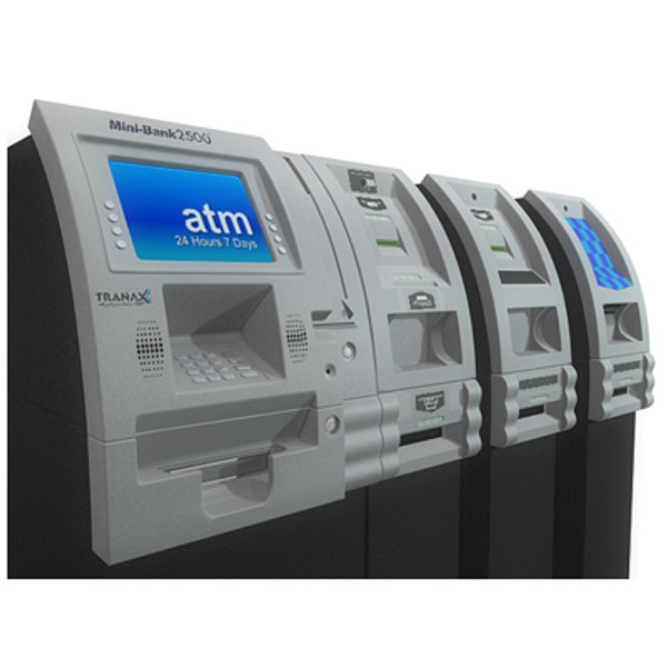 atm kiosk machine check 3d model
