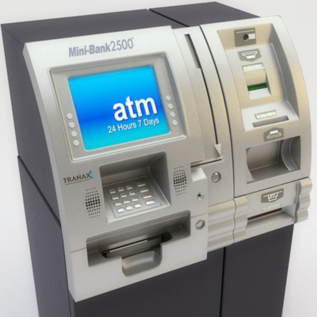 atm kiosk machine check 3d model