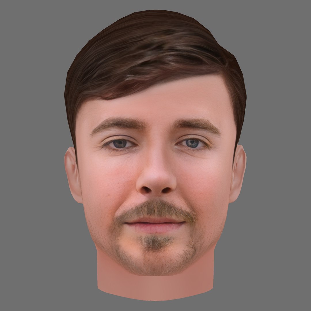 MrBeast - Jimmy- Donaldson Head - Low Poly Head For Game Model ...