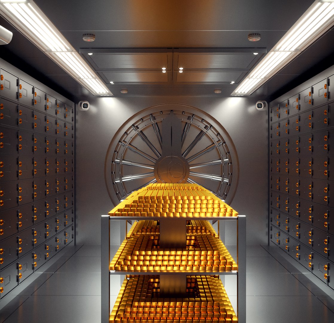 Bank safe gold bars 3D model - TurboSquid 1543983