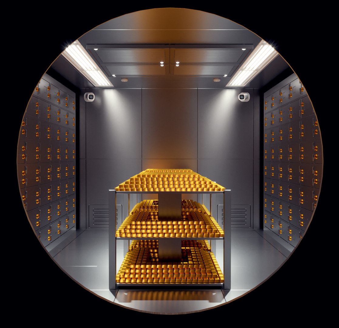 Bank safe gold bars 3D model - TurboSquid 1543983