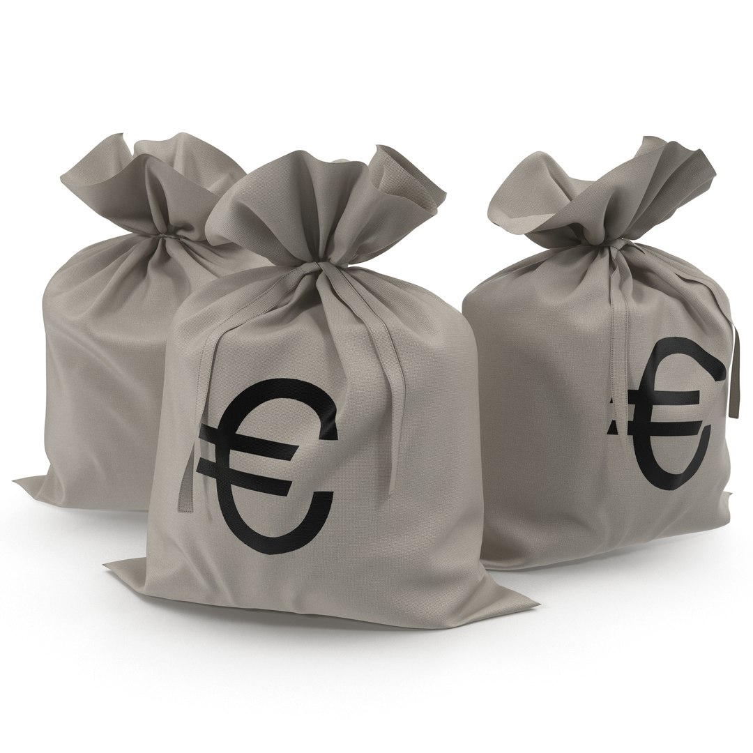 Money Bag Euro Modeled 3d 3ds