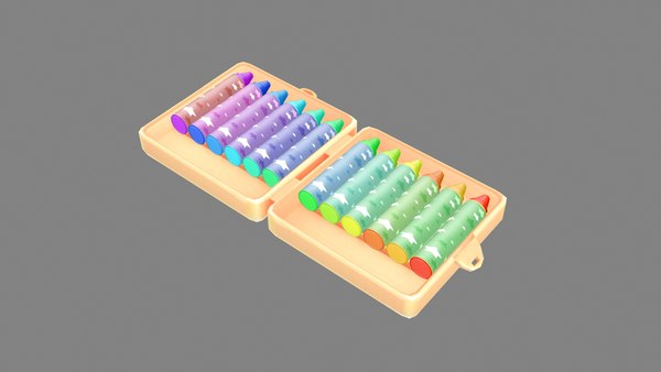 3D cartoon crayons Low-poly model - TurboSquid 1961939
