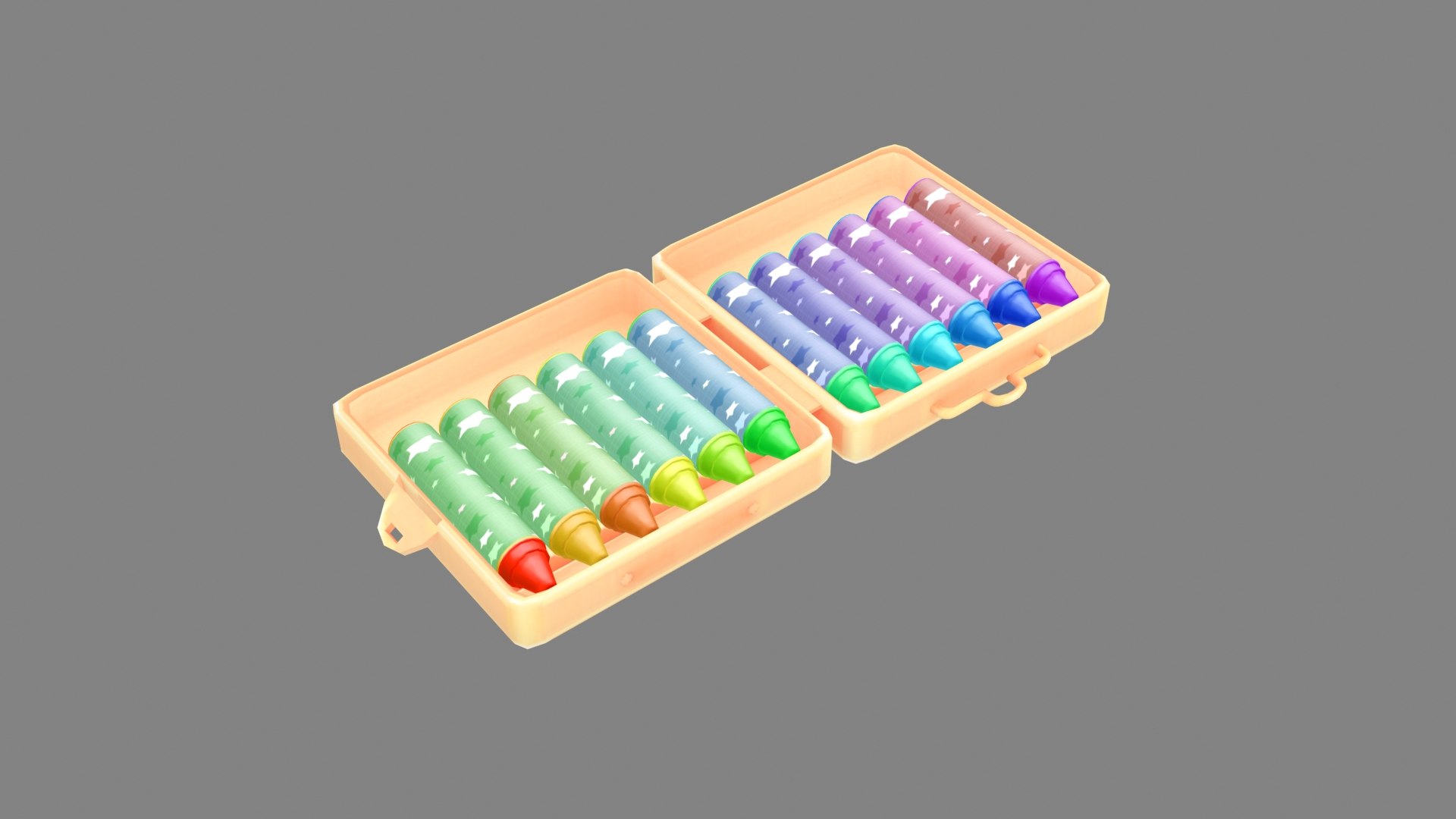 3D Cartoon Crayons Low-poly Model - TurboSquid 1961939