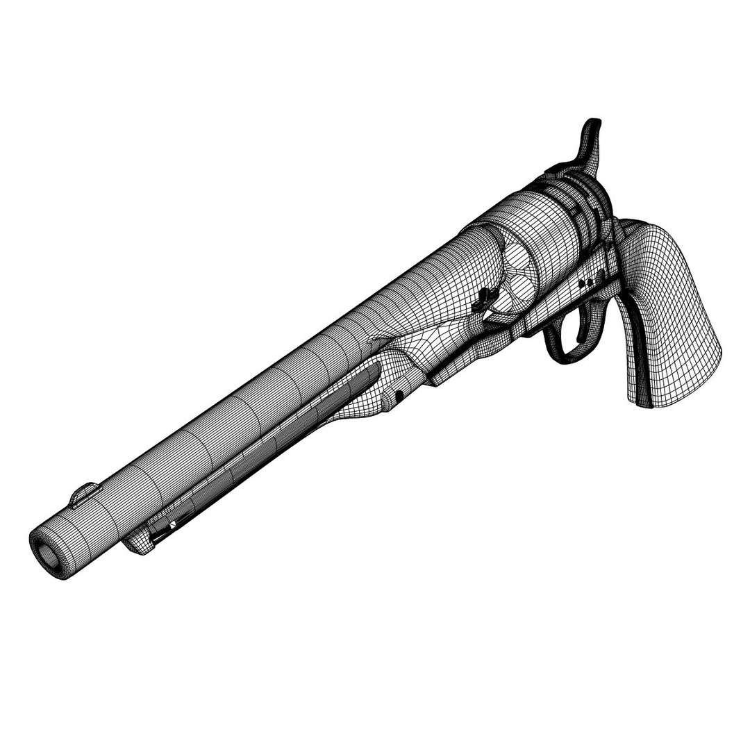 1860 Revolver 3d Model