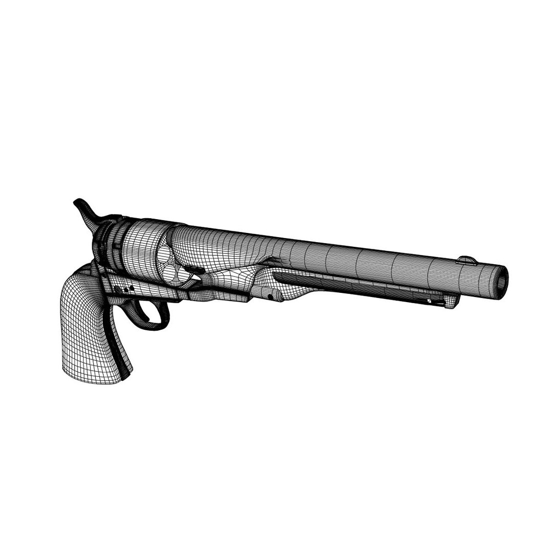 1860 Revolver 3d Model