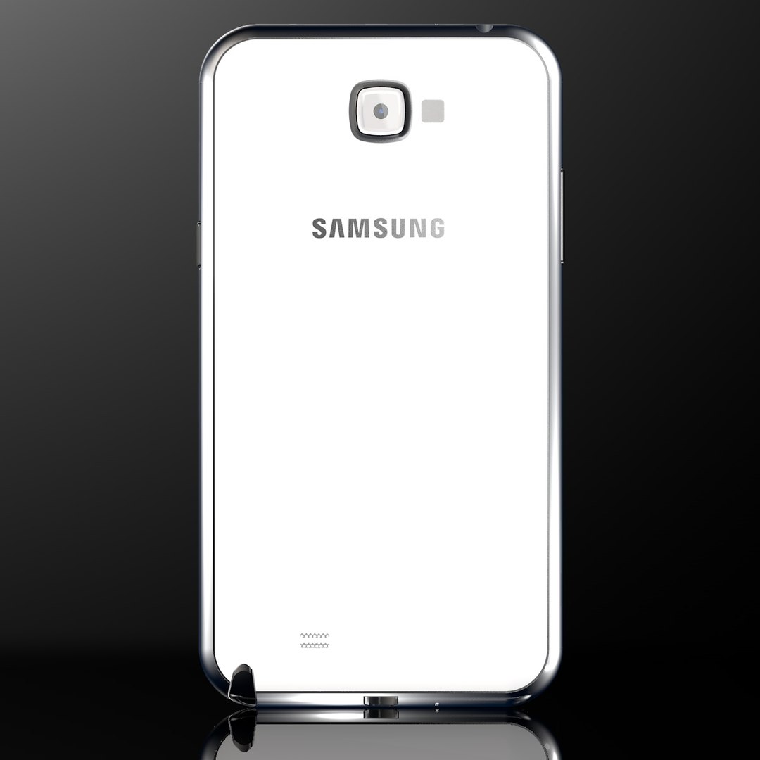 3d model samsung galaxy note white