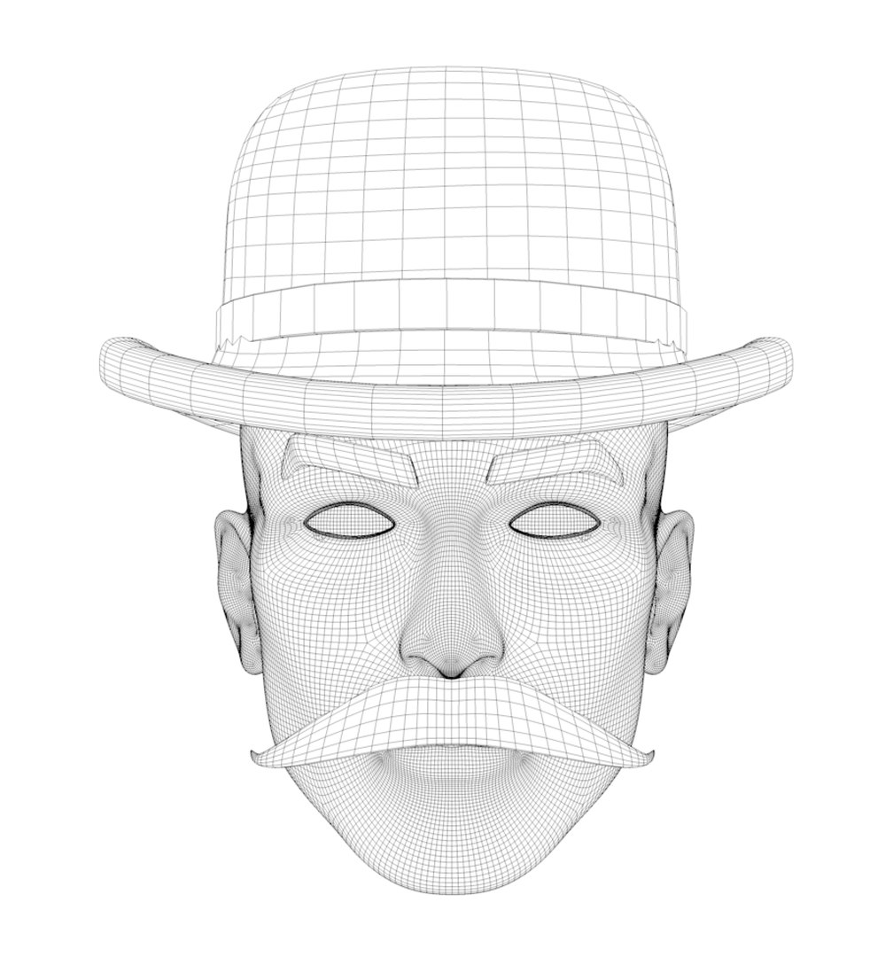 3D model mustache head - TurboSquid 1363175
