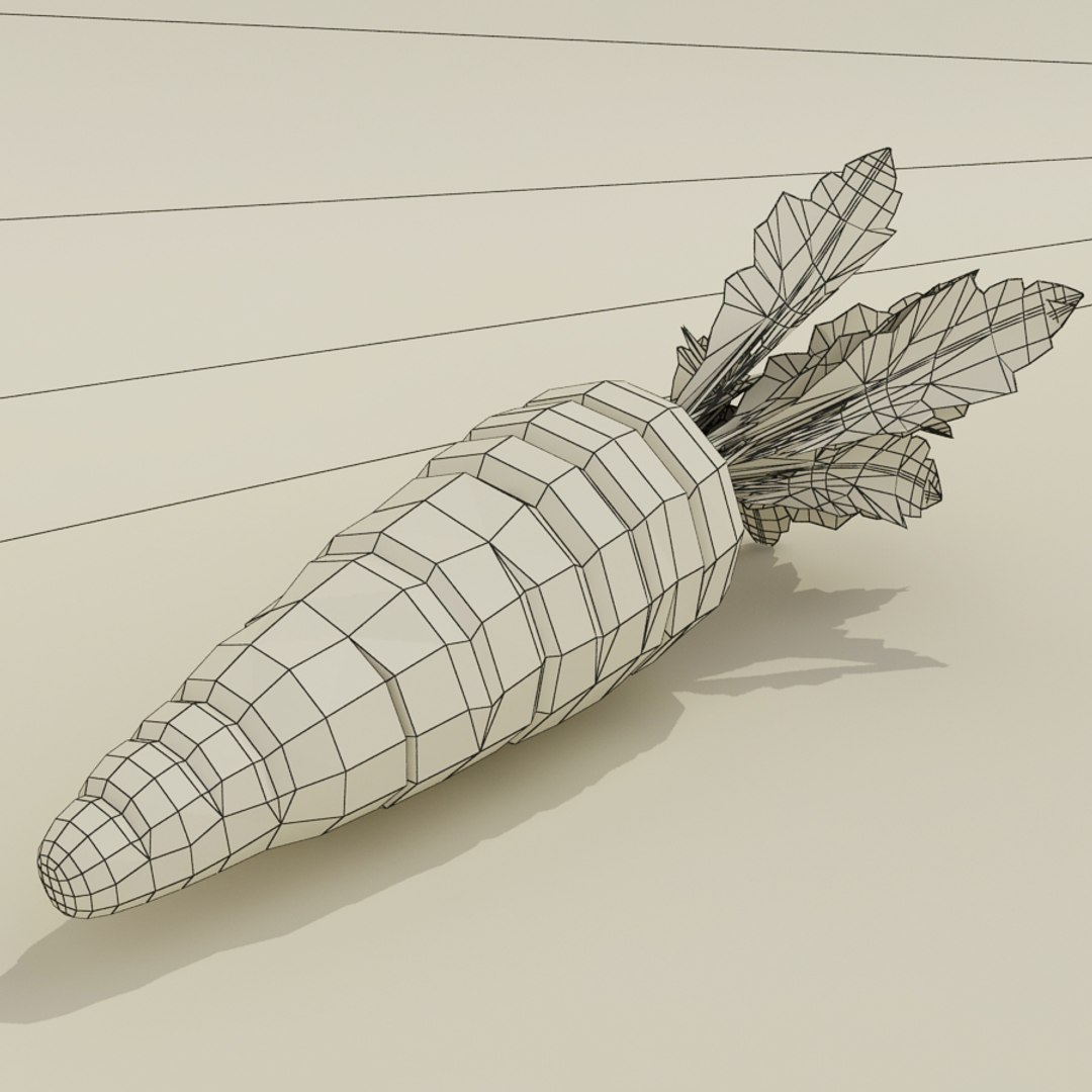 carrot modelled 3d model