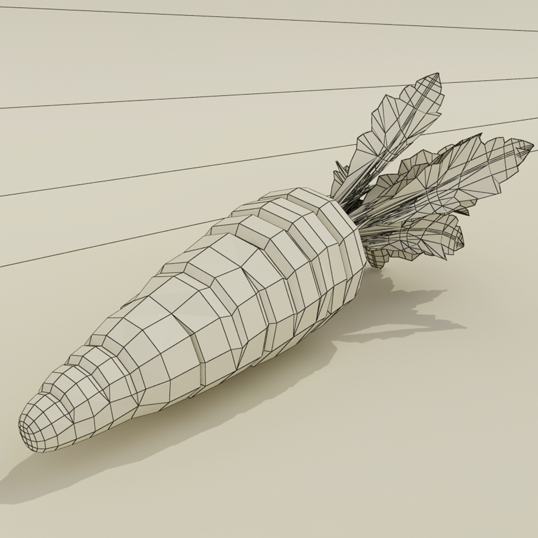 carrot modelled 3d model