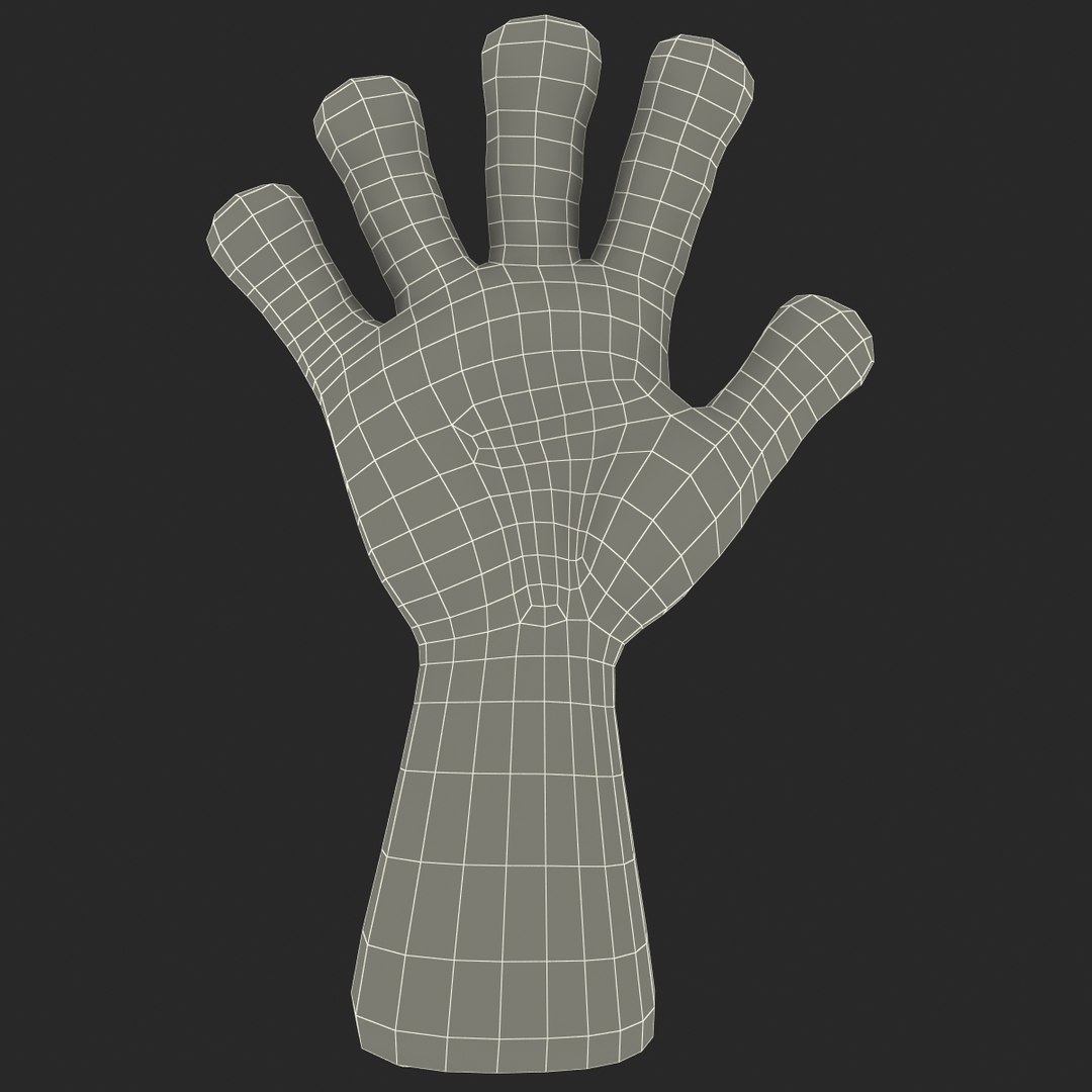cartoon hand 3d model