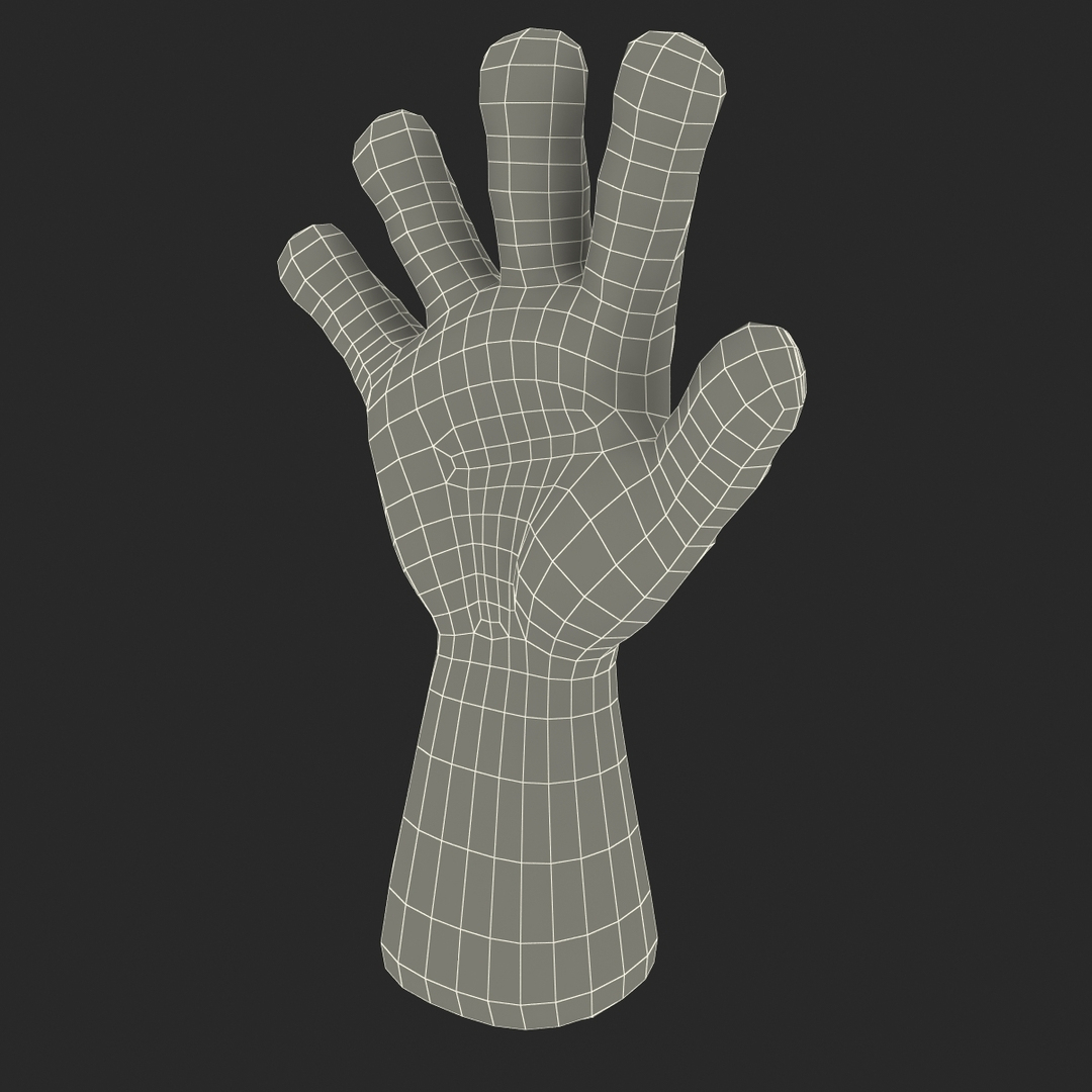 cartoon hand 3d model