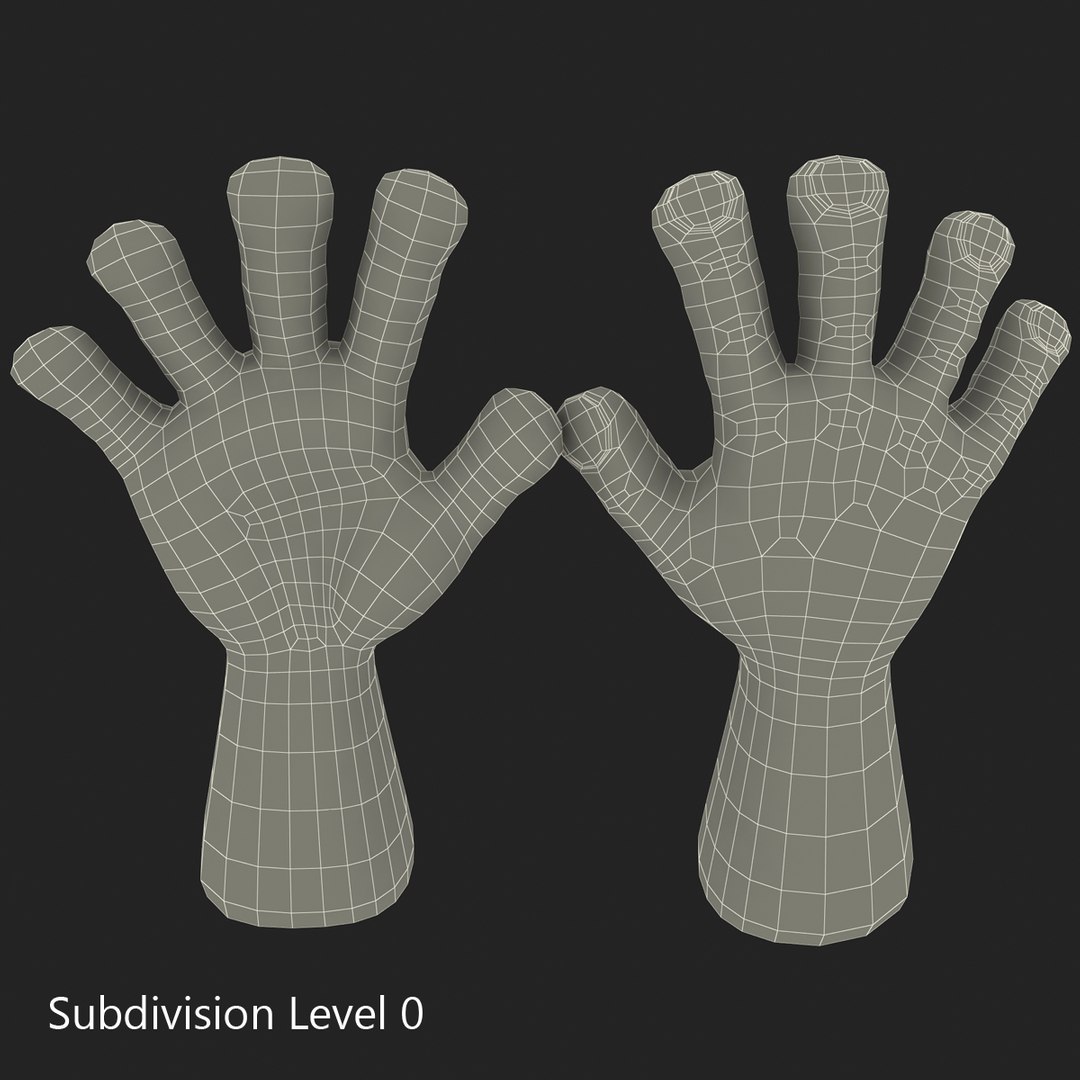 cartoon hand 3d model
